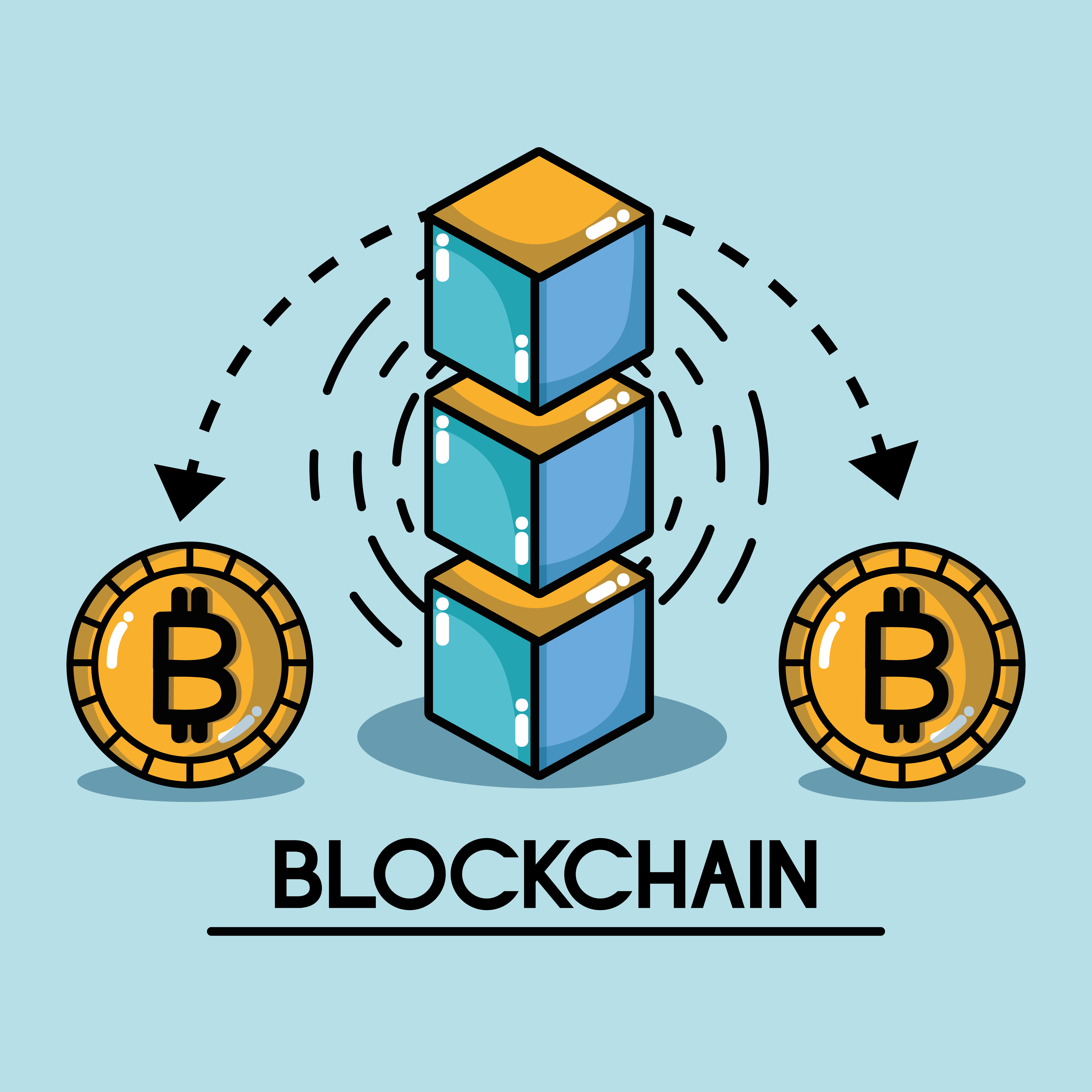 Blockchain Cubes Digital Security Technology 635218 Vector Art At Vecteezy