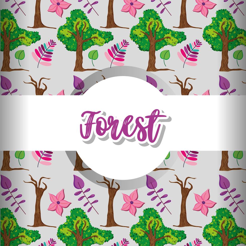 Forest pattern background 636807 Vector Art at Vecteezy