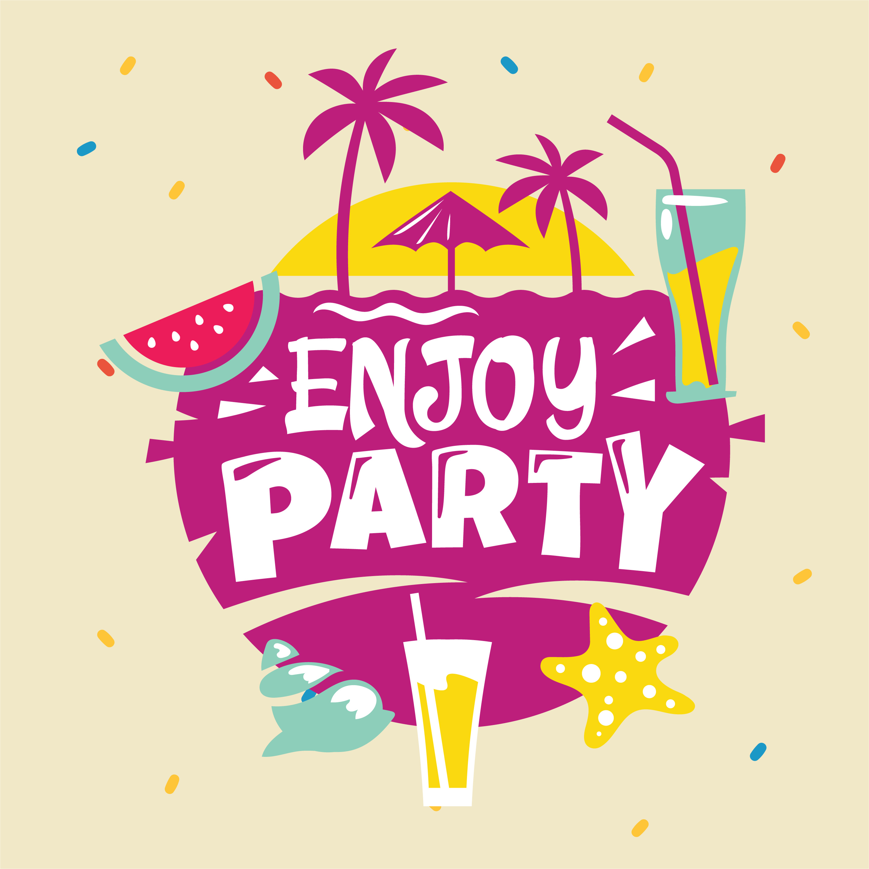 Enjoy Party Phrase. Summer Quote 637908 Vector Art at Vecteezy Enjoy Party Phrase. Summer Quote 637908 Vector Art at Vecteezy