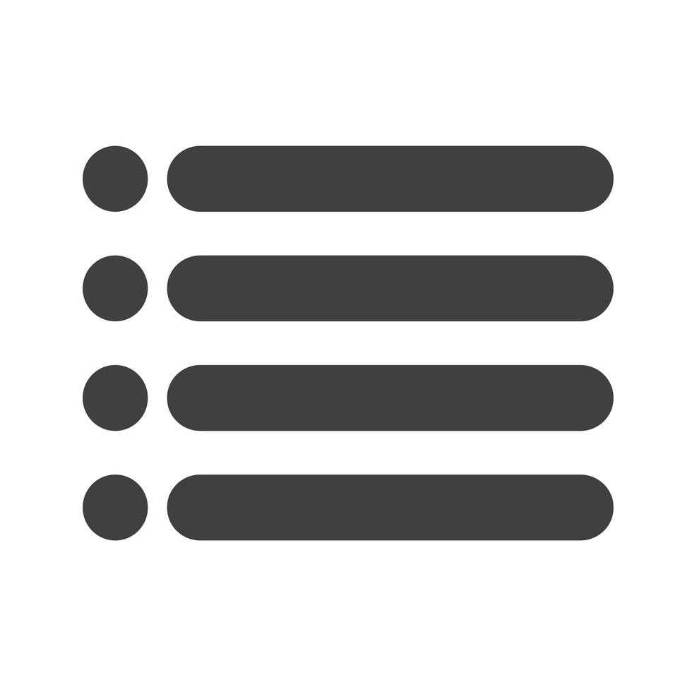 Bulleted list icon sign 638791 Vector Art at Vecteezy Bulleted list icon sign 638791 Vector Art at Vecteezy