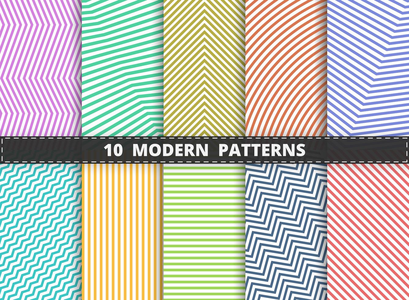 Abstract Modern Pattern Of Colorful Stripe Line Set Background Decorating For Wrapping Ad