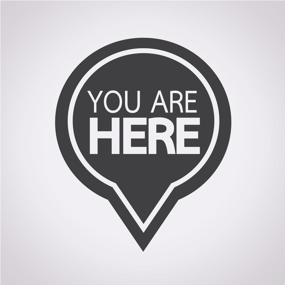 You Are Here Icon 639588 Vector Art At Vecteezy