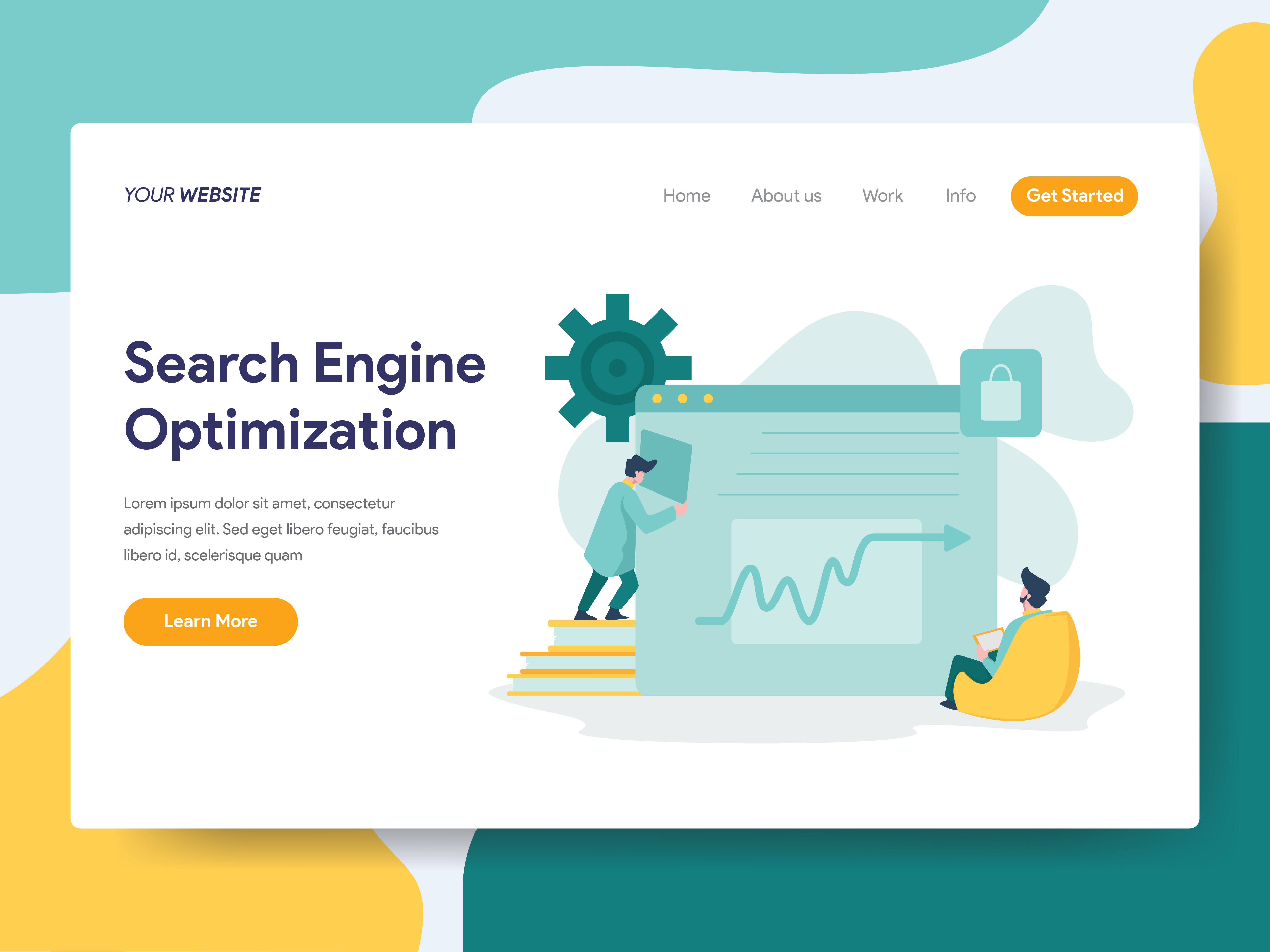 Landing page template of Search Engine Optimization Illustration ... Landing page template of Search Engine Optimization Illustration ...