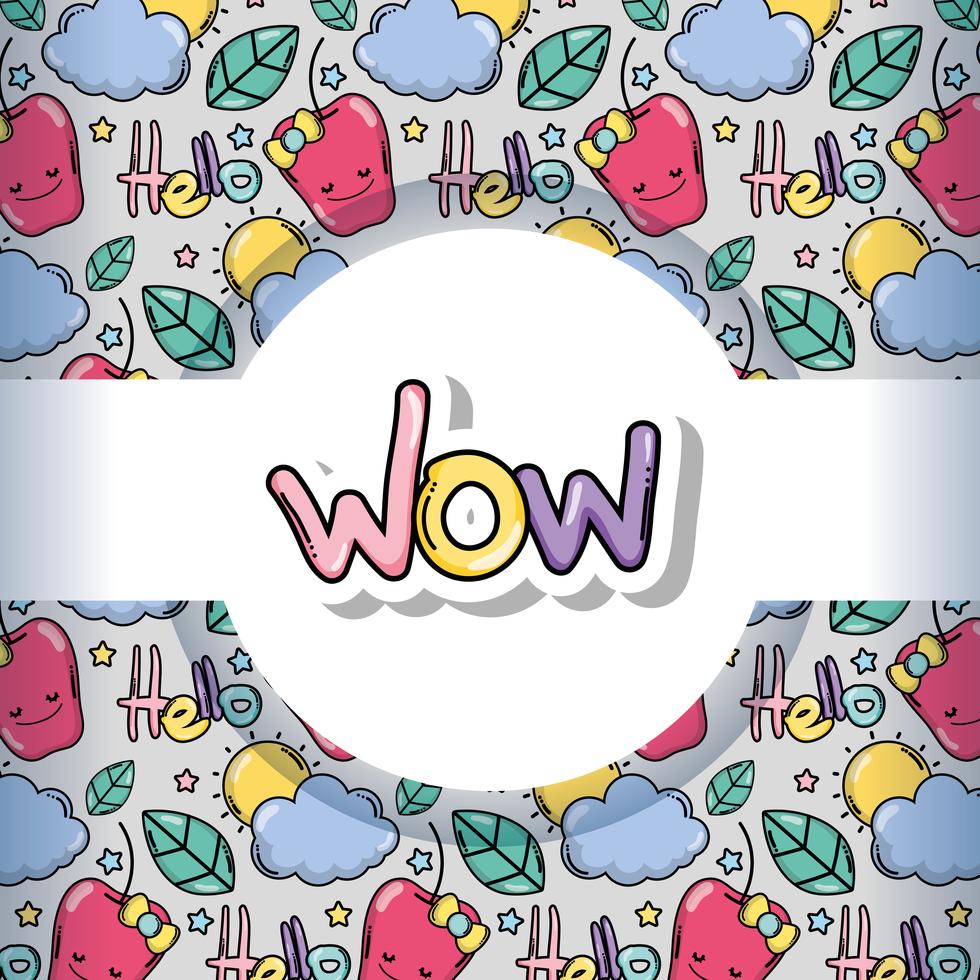 Wow pattern background 642272 Vector Art at Vecteezy