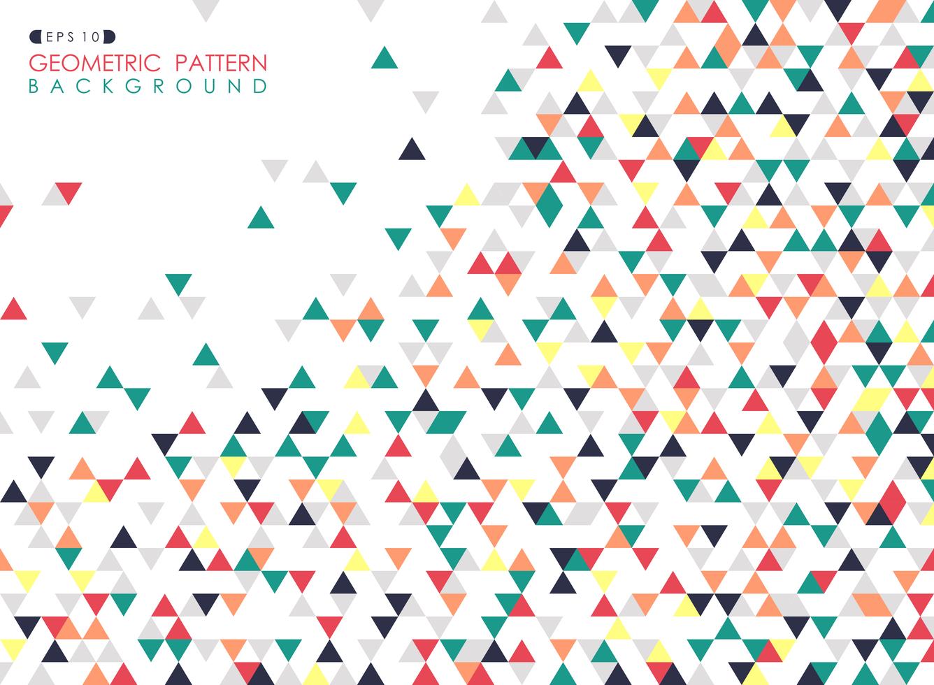 Abstract of colorful triangle geometric pattern cover background ...