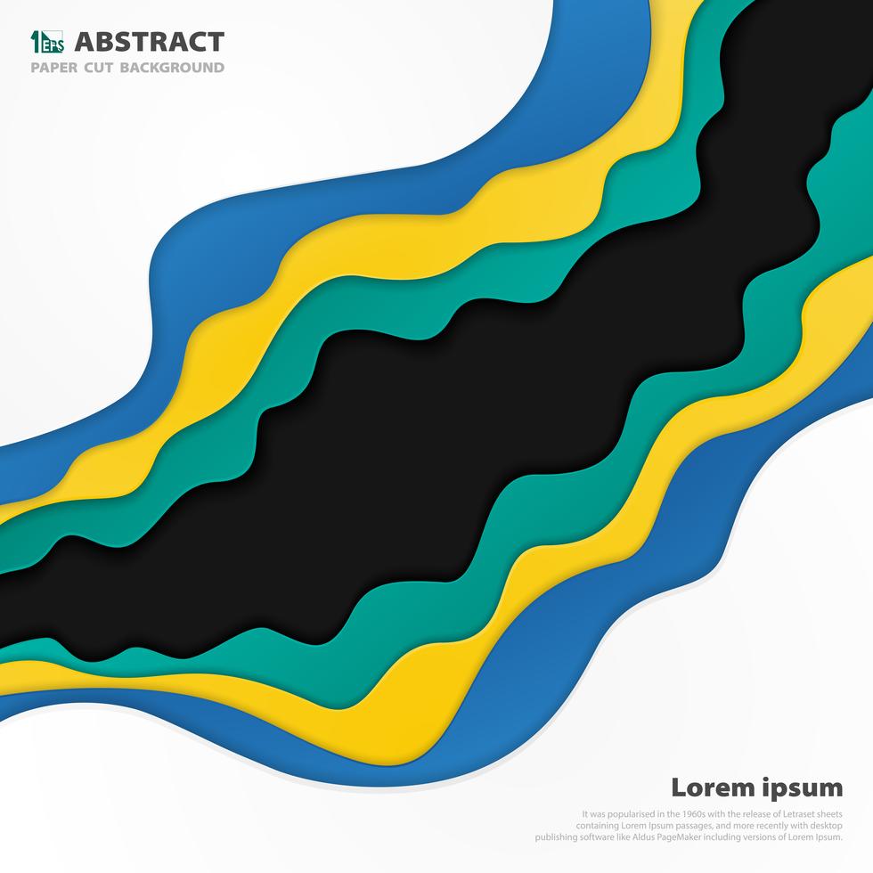 Abstract Modern Wavy Pattern Style Of Colorful Paper Cut Background 642456 Vector Art At Vecteezy