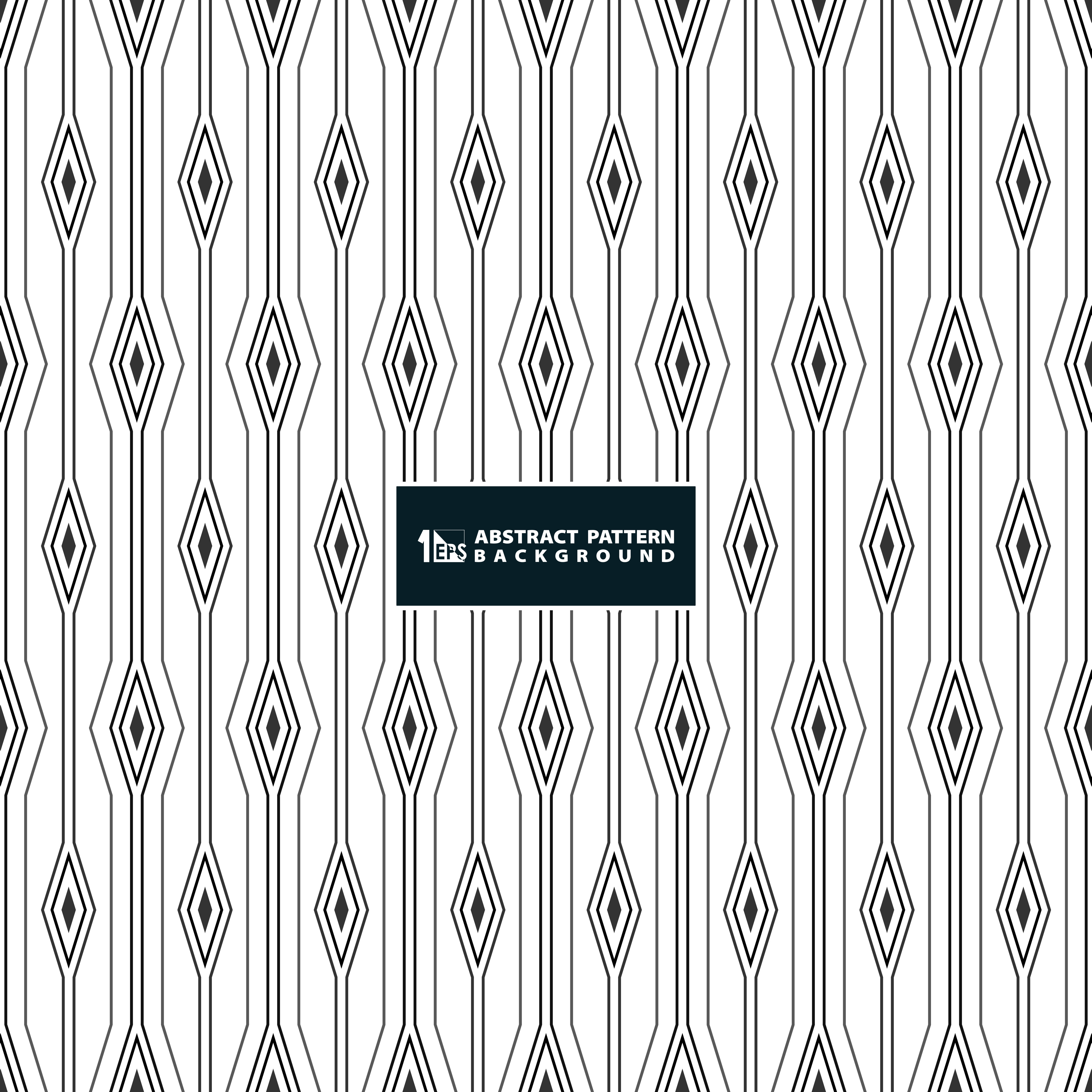 Abstract Stripe Line Of Square Diamond Pattern Background On White