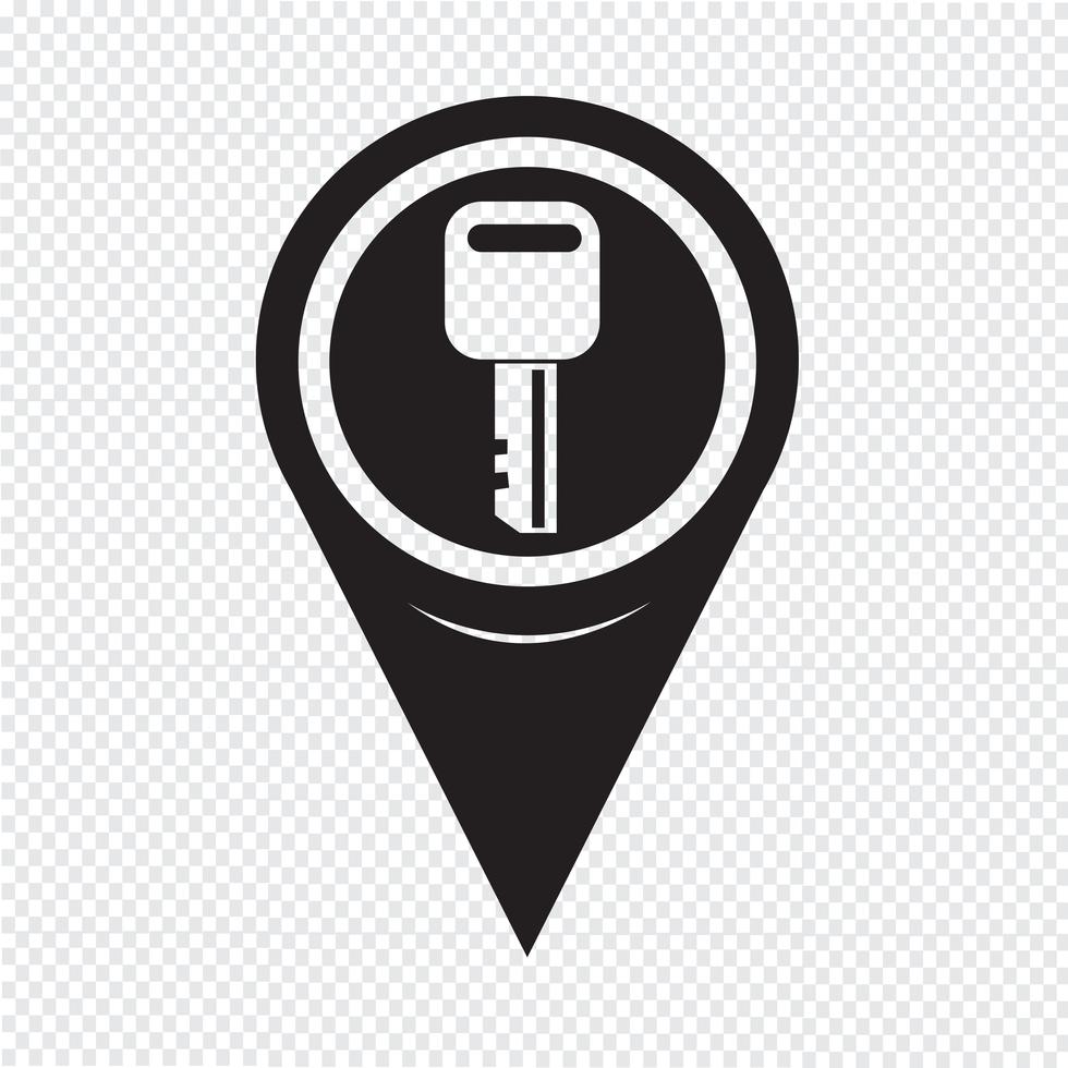 Map Pointer Key Icon 643282 Vector Art at Vecteezy