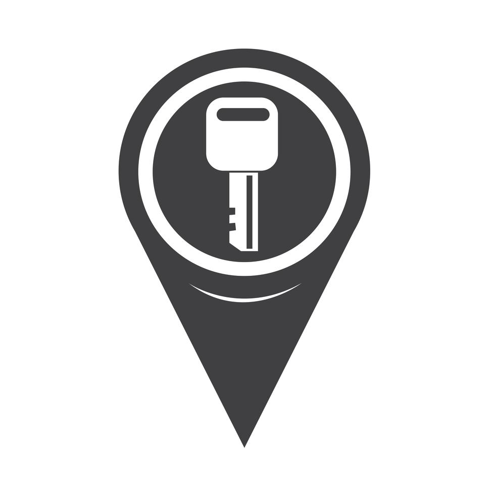 Map Pointer Key Icon 643619 Vector Art at Vecteezy