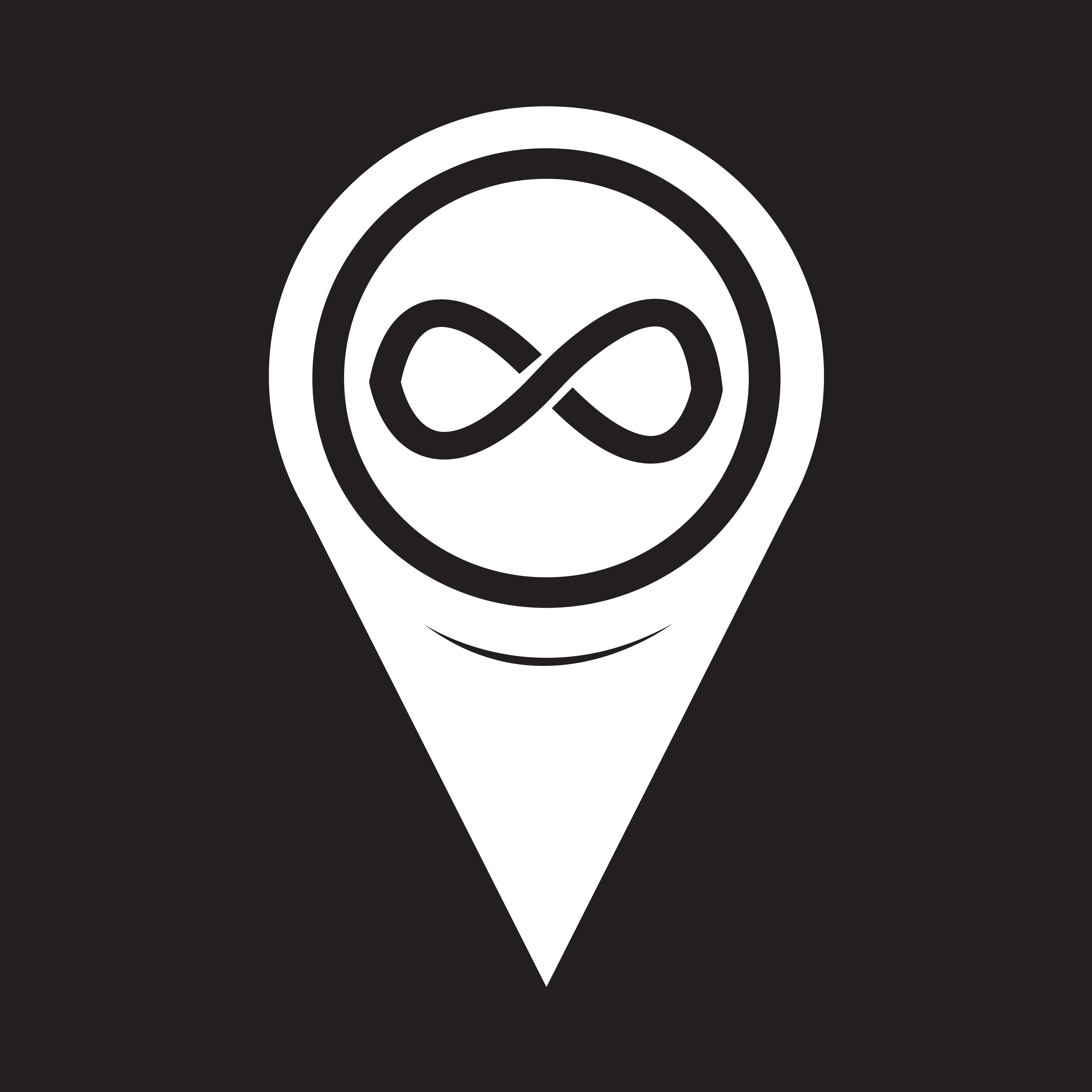 Map Pointer infinity symbol icon 643720 Vector Art at Vecteezy