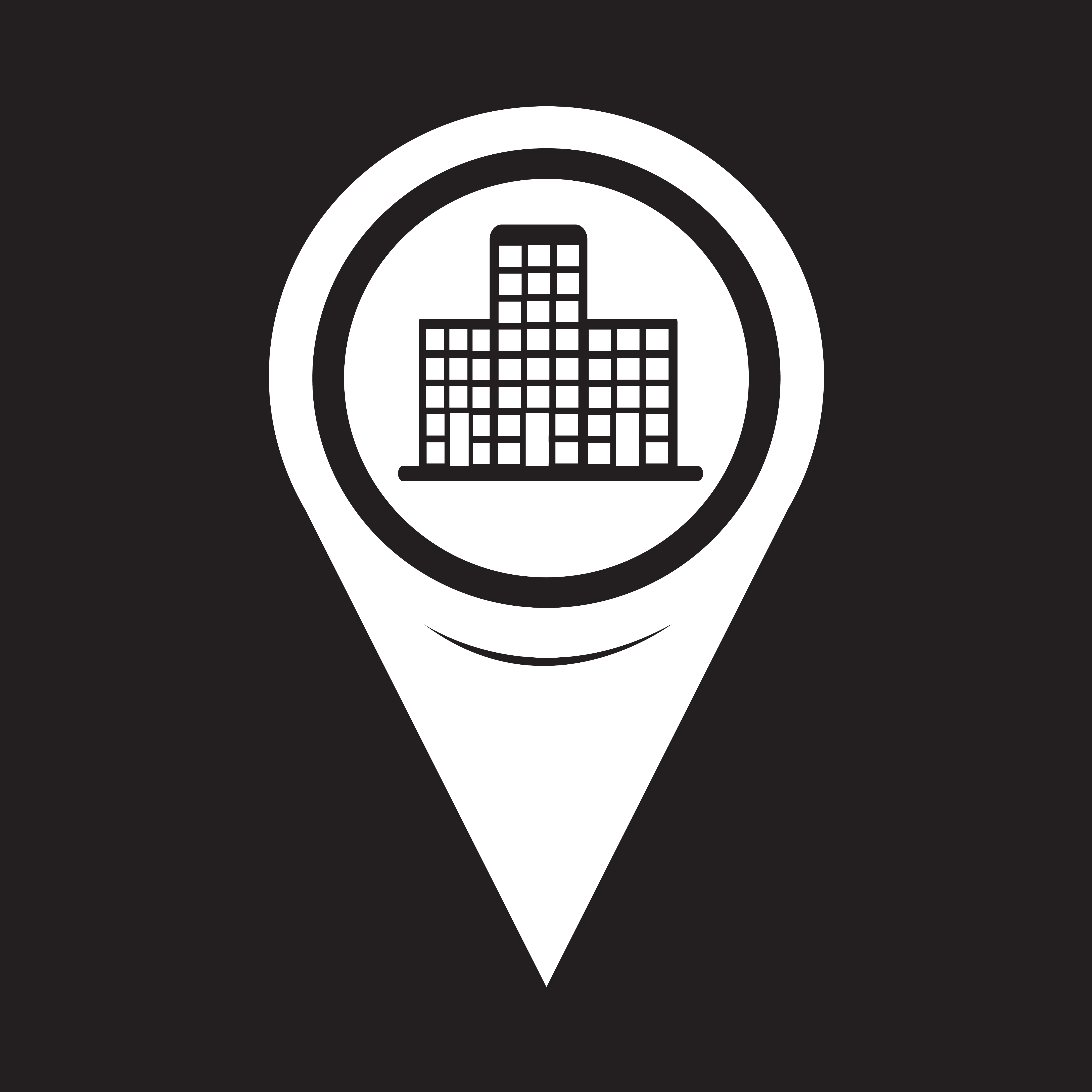 Map Pointer Building Icon 644571 Vector Art at Vecteezy