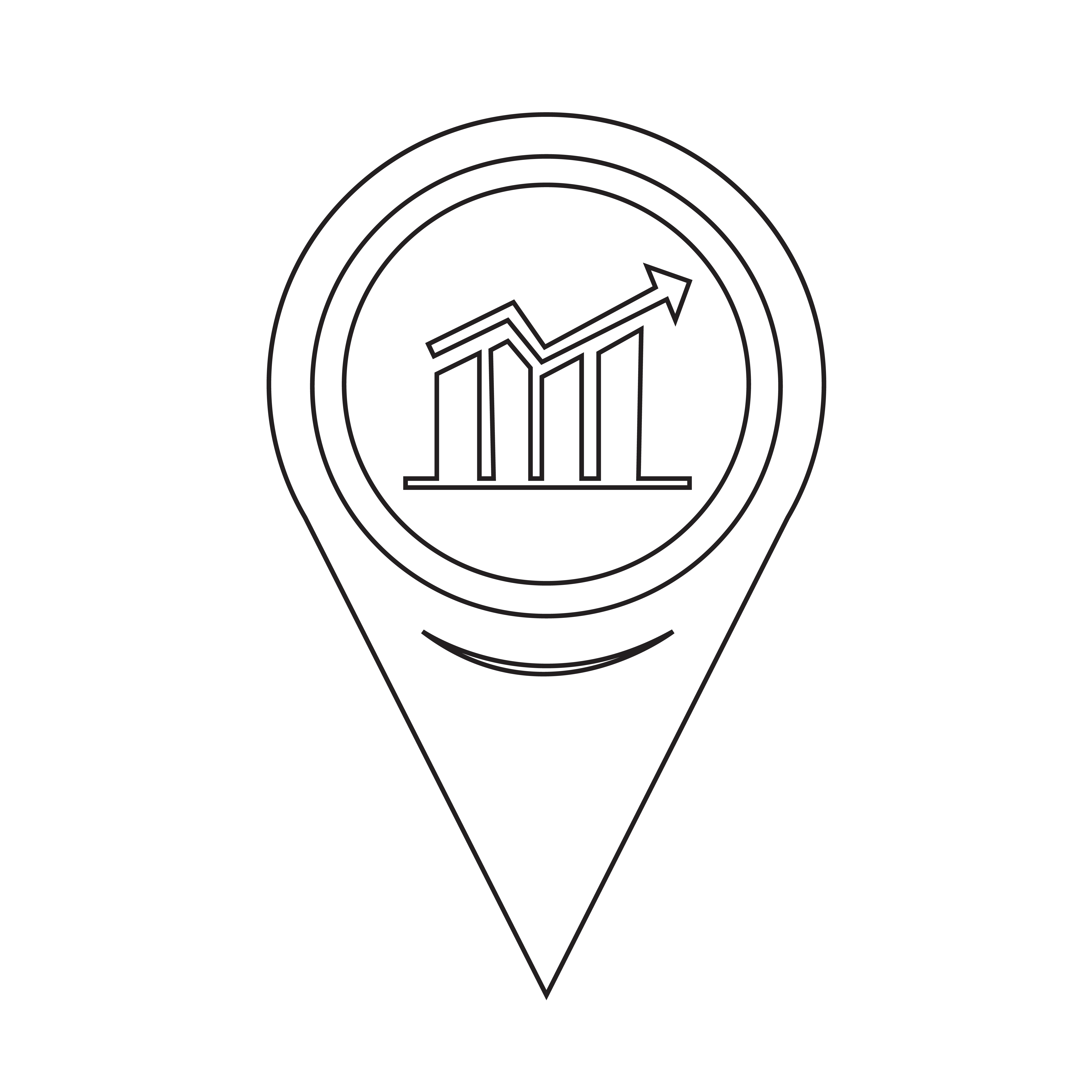 Map Pointer Graph Icon 644592 Vector Art at Vecteezy