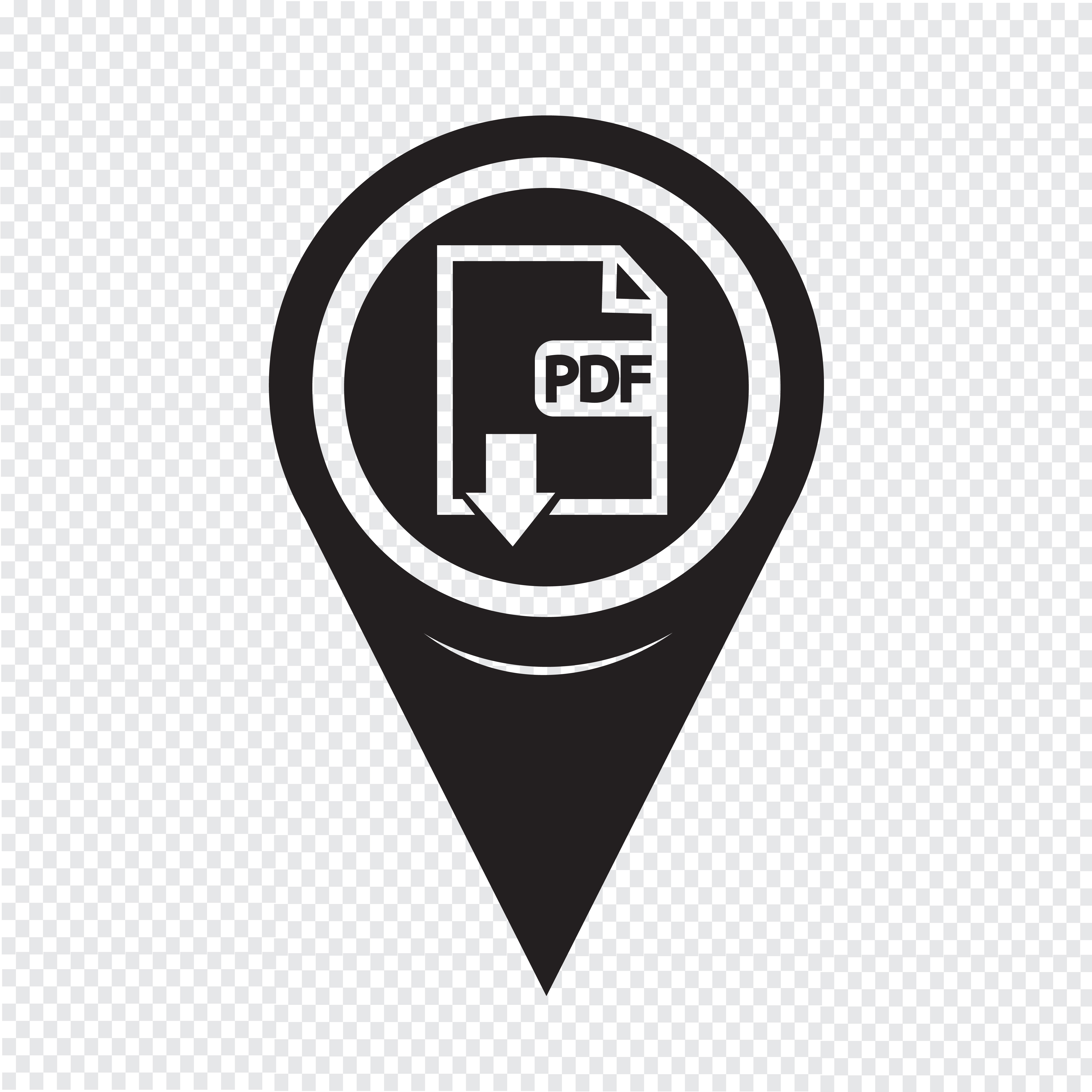 Map Pointer PDF icon 644666 Vector Art at Vecteezy