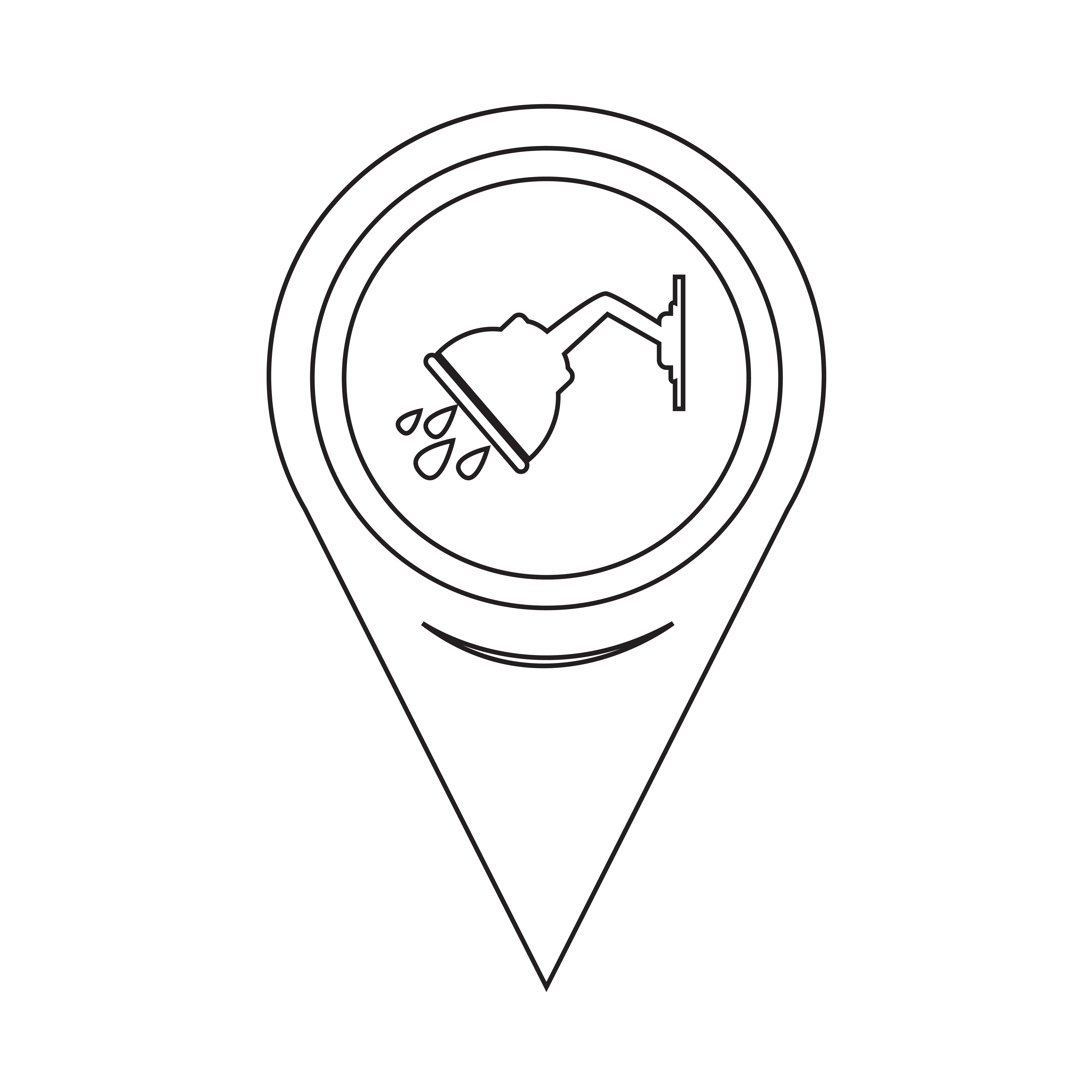 Map Pointer Shower Icon 644692 Vector Art at Vecteezy