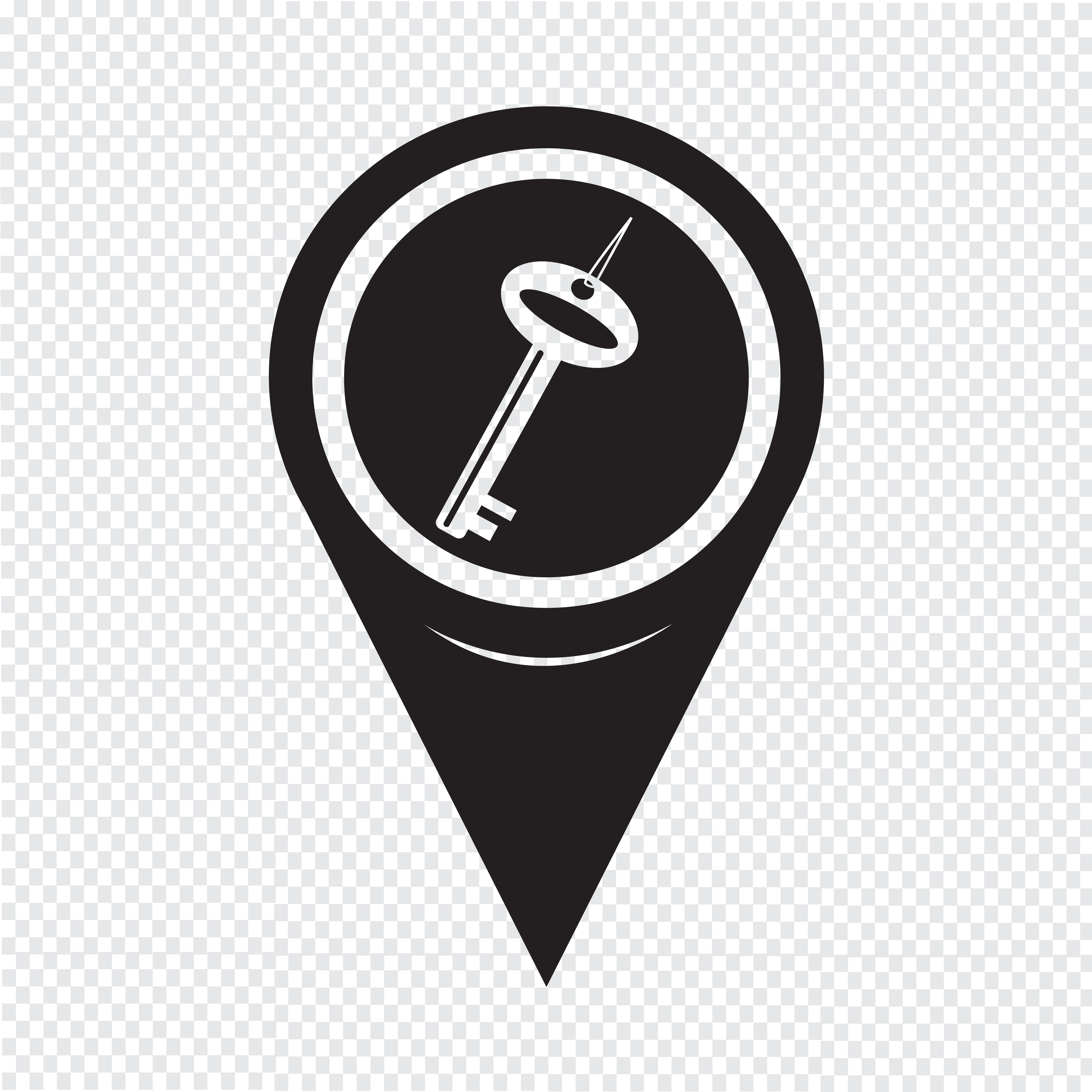 Map Pointer Key Icon 644737 Vector Art at Vecteezy