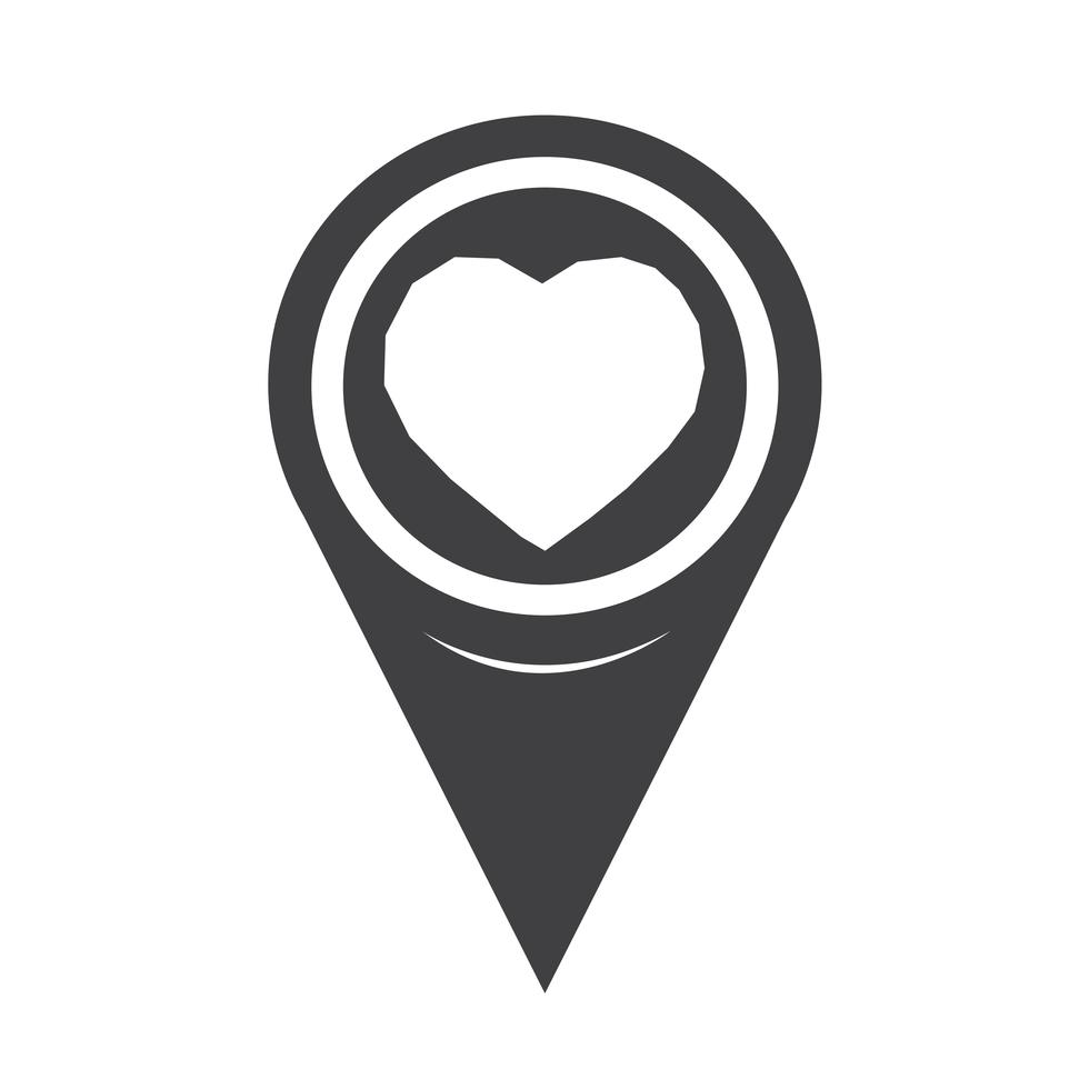 Map Pointer Heart Icon 645263 Vector Art at Vecteezy
