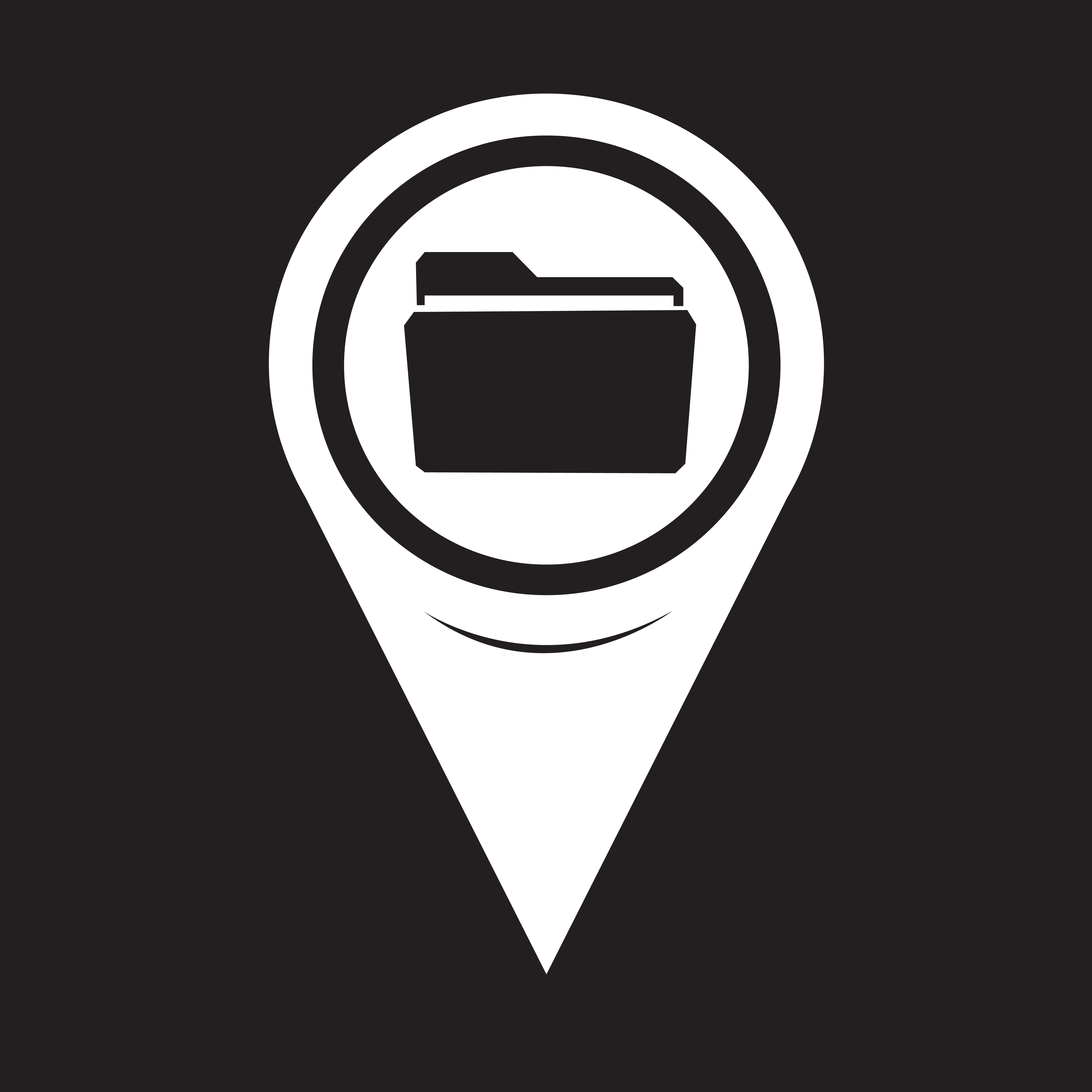 Map Pointer Folder Icon 645426 Vector Art At Vecteezy