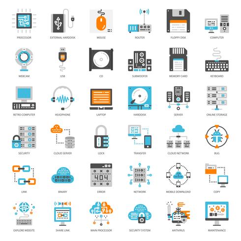 about computer flat icon 645882 Vector Art at Vecteezy