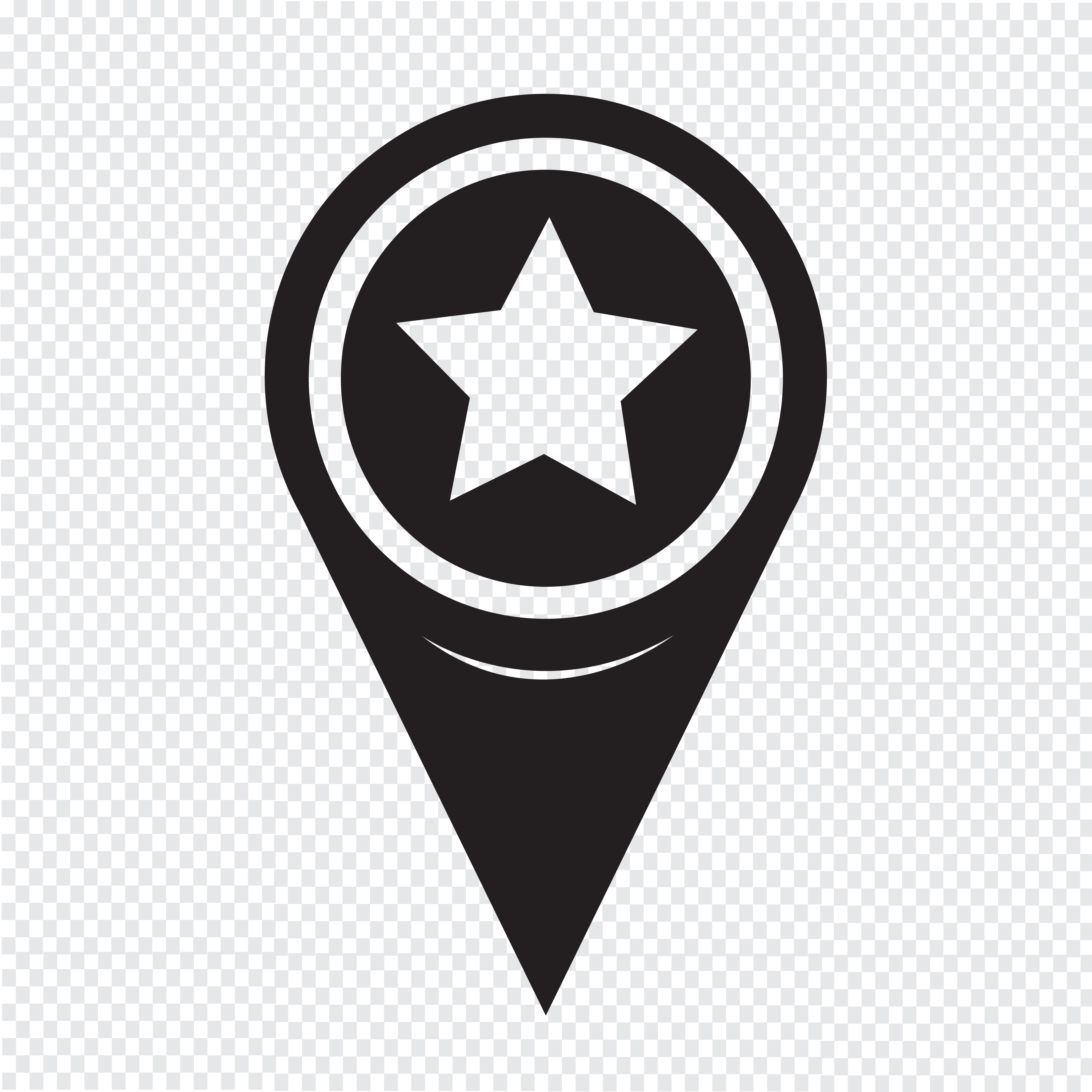 Map pointer star icon 646982 Vector Art at Vecteezy
