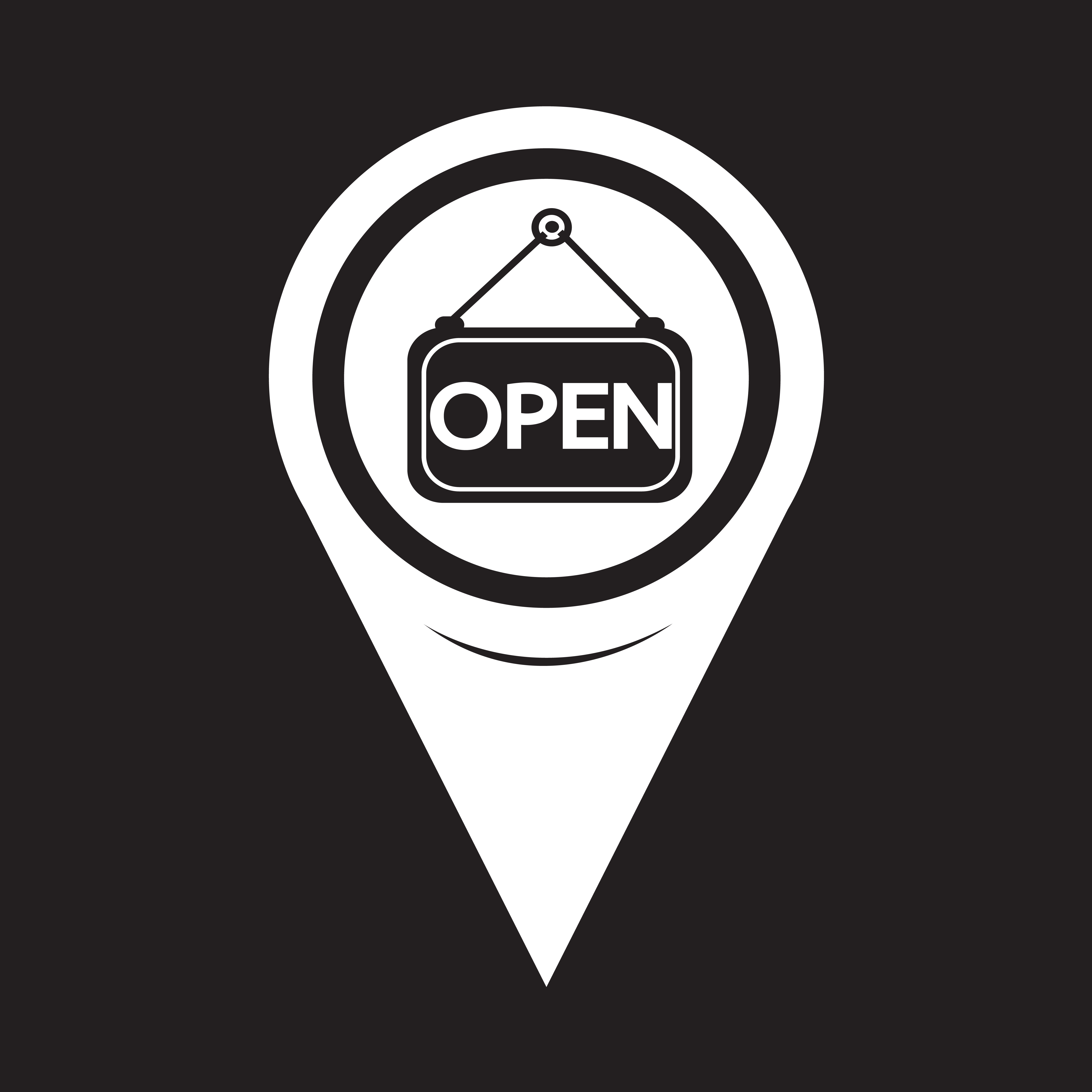 Map Pointer Open Icon 647244 Vector Art at Vecteezy