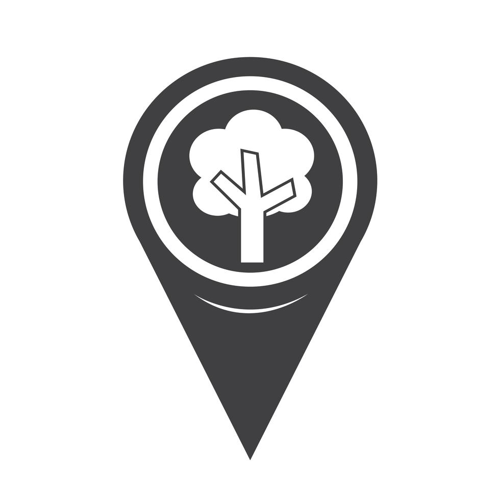 Map Pointer Tree icon 649245 Vector Art at Vecteezy