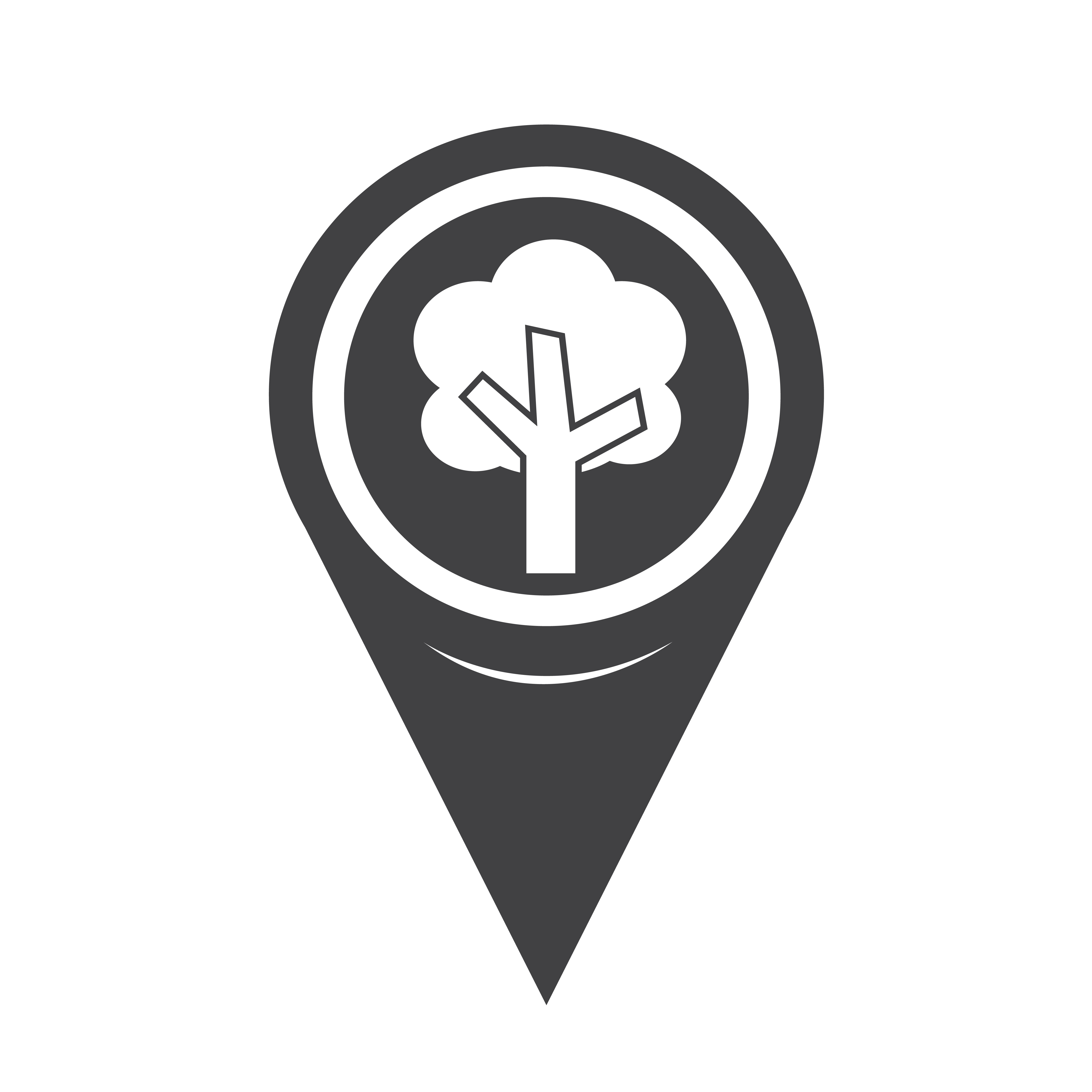 Map Pointer Tree icon 649245 Vector Art at Vecteezy