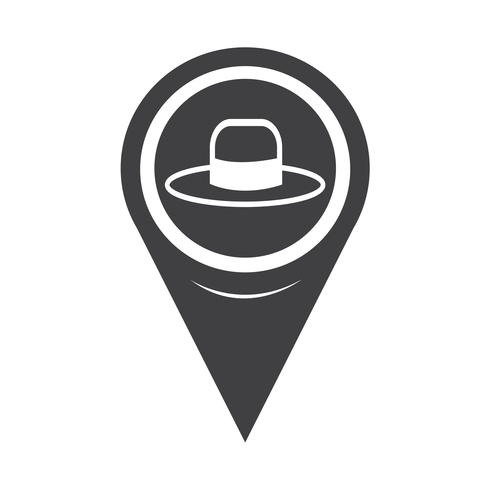 Map Pointer Hat Icon 649670 Vector Art at Vecteezy