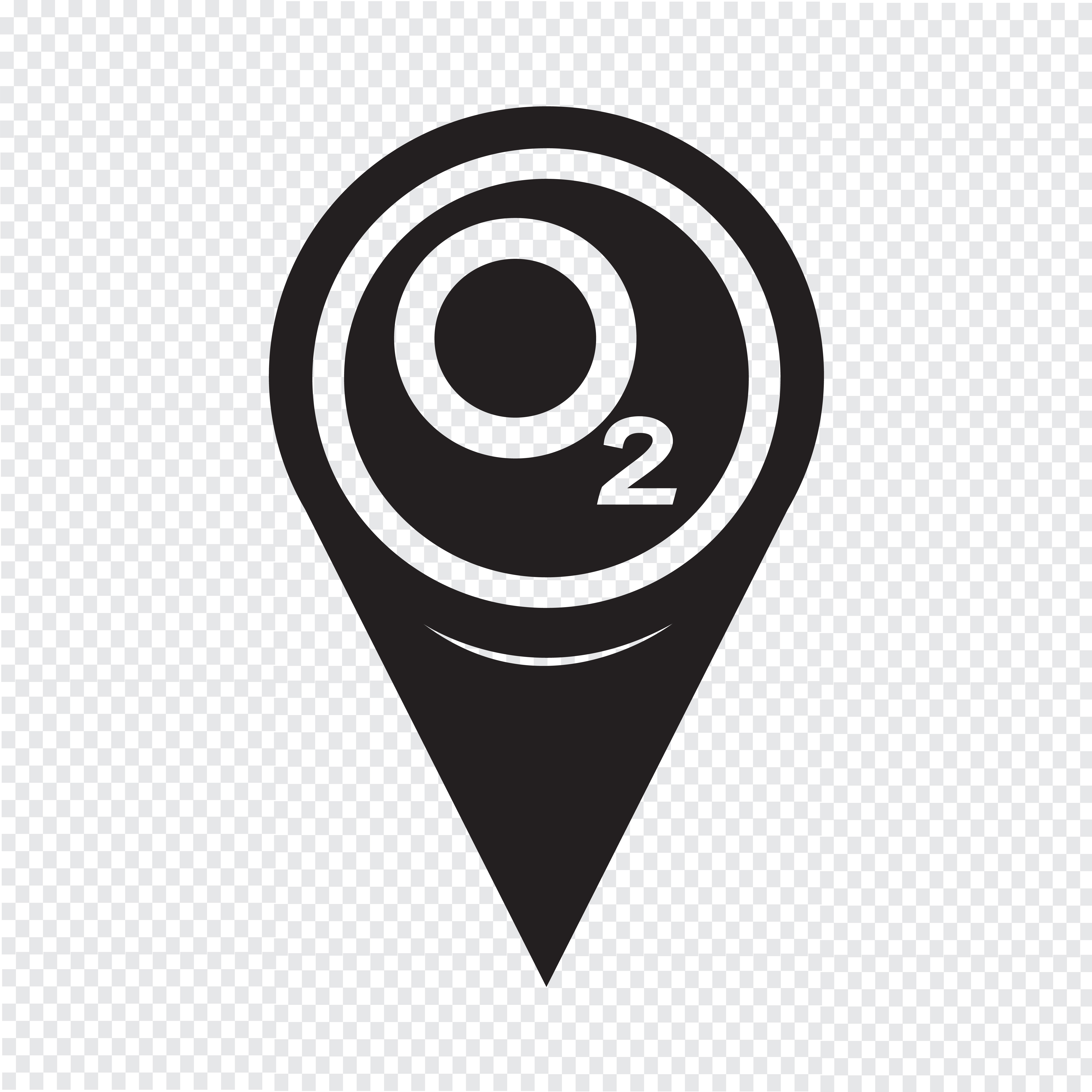 Map Pointer Oxygen O2 Icon 649682 Vector Art at Vecteezy