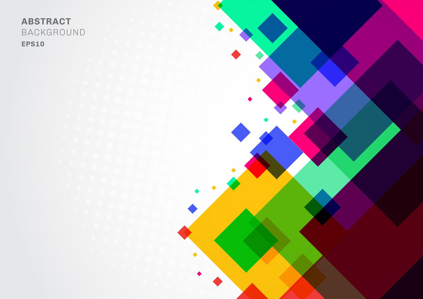 Abstract background colorful geometric square template 649958 Vector ...