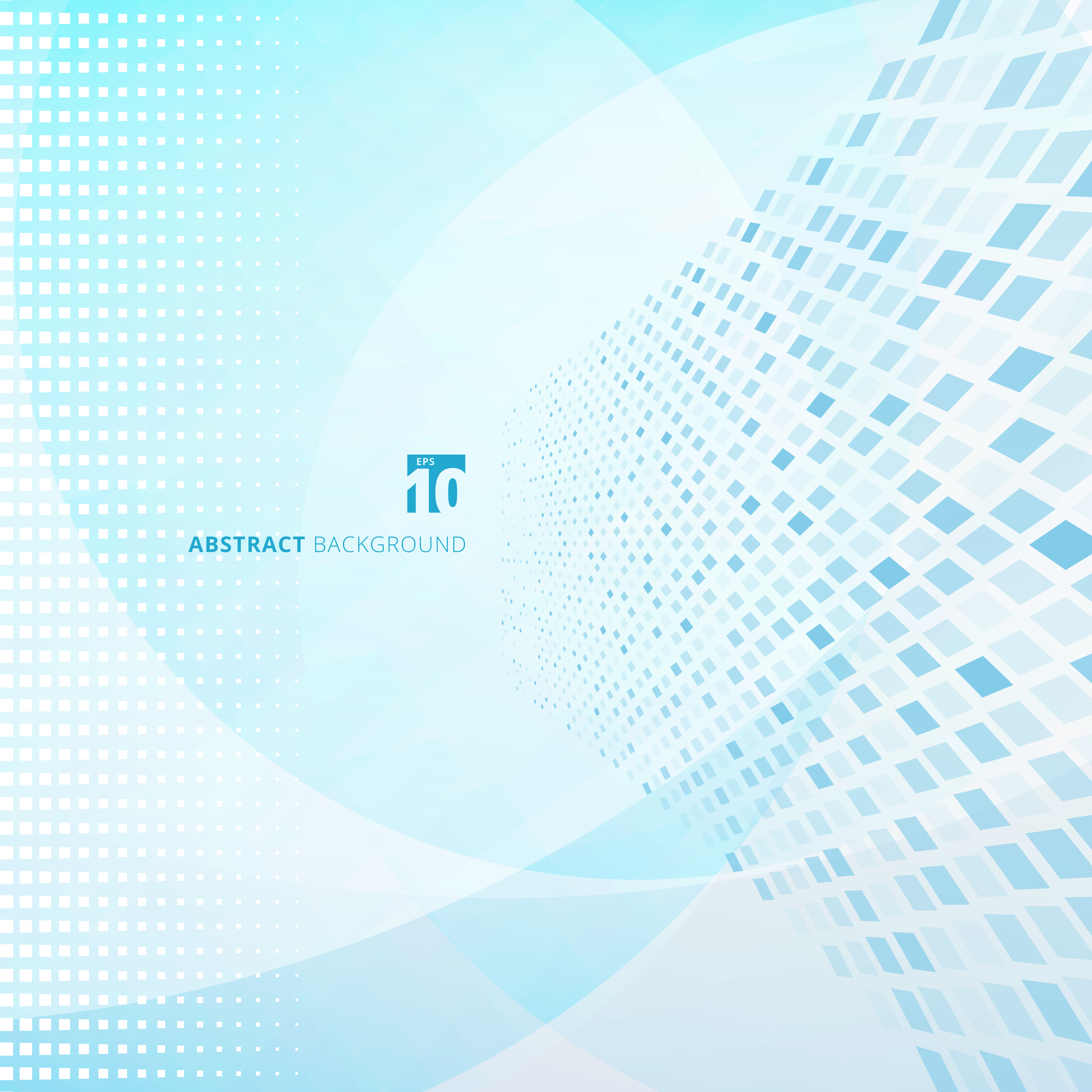 Abstract Technology Data Sorting Smart System Big Data Blue Squares Pattern Perspective