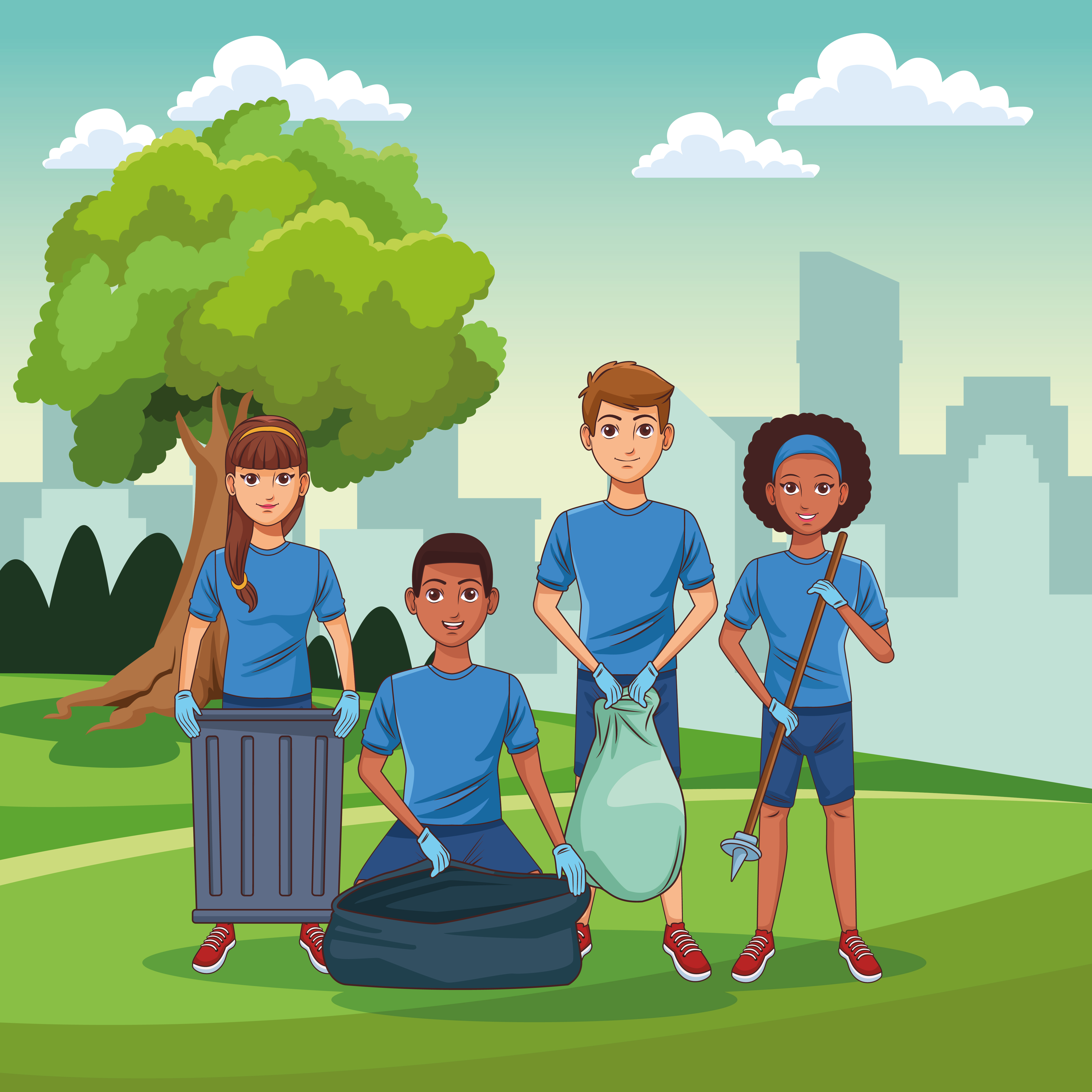 Park cleaning volunteers 652111 Vector Art at Vecteezy Park cleaning volunteers 652111 Vector Art at Vecteezy