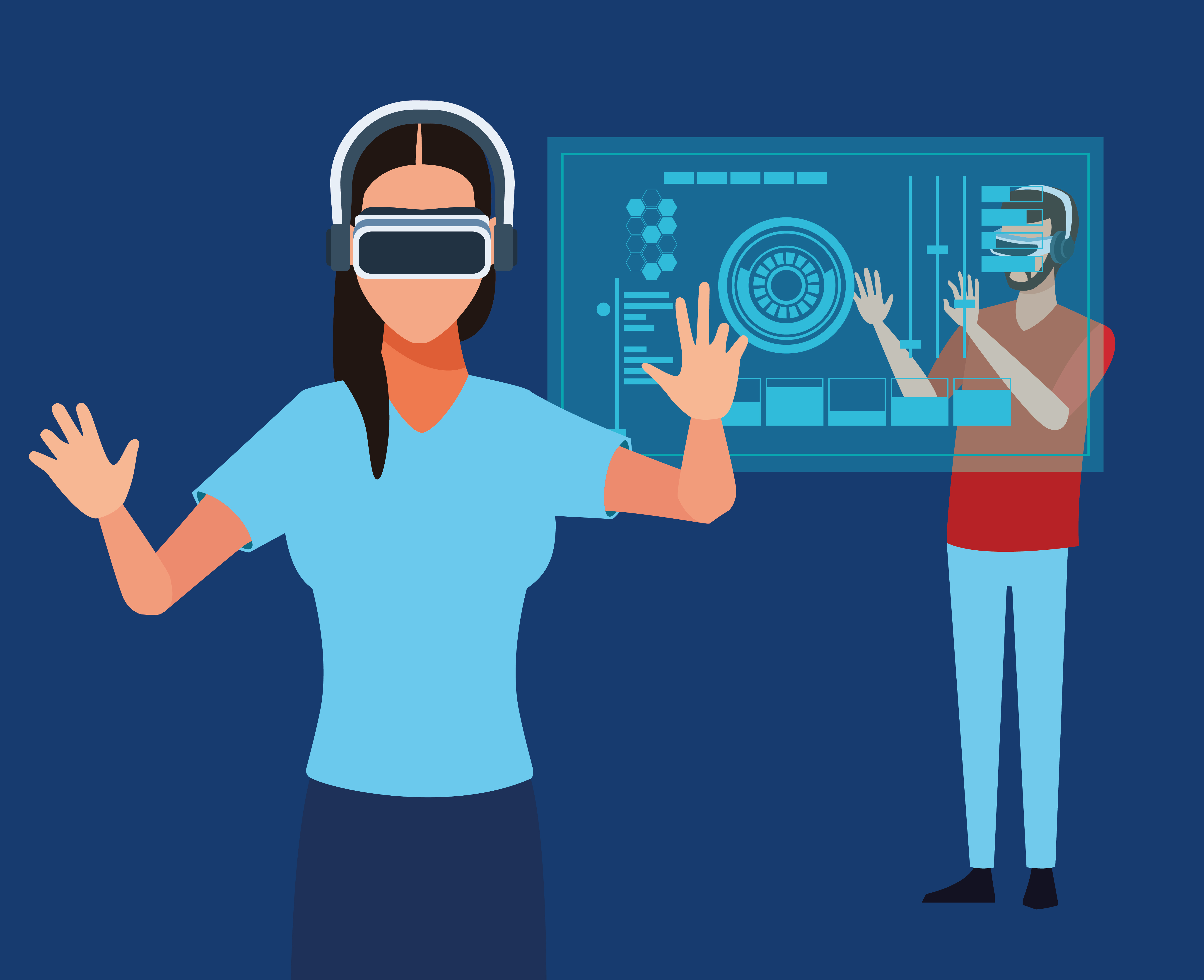 Virtual reality technology 652115 Vector Art at Vecteezy Virtual reality technology 652115 Vector Art at Vecteezy