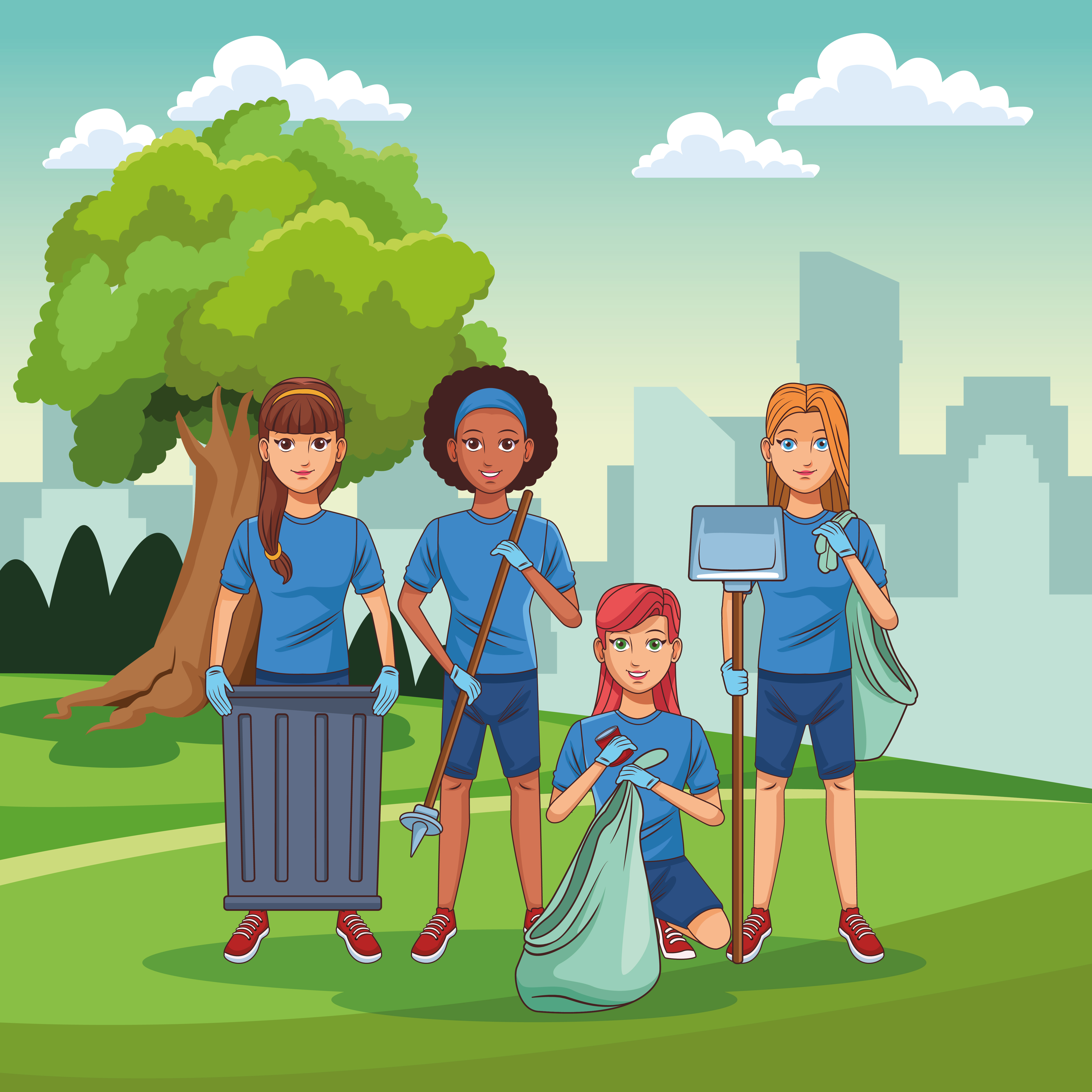 Park cleaning volunteers 653226 Vector Art at Vecteezy Park cleaning volunteers 653226 Vector Art at Vecteezy