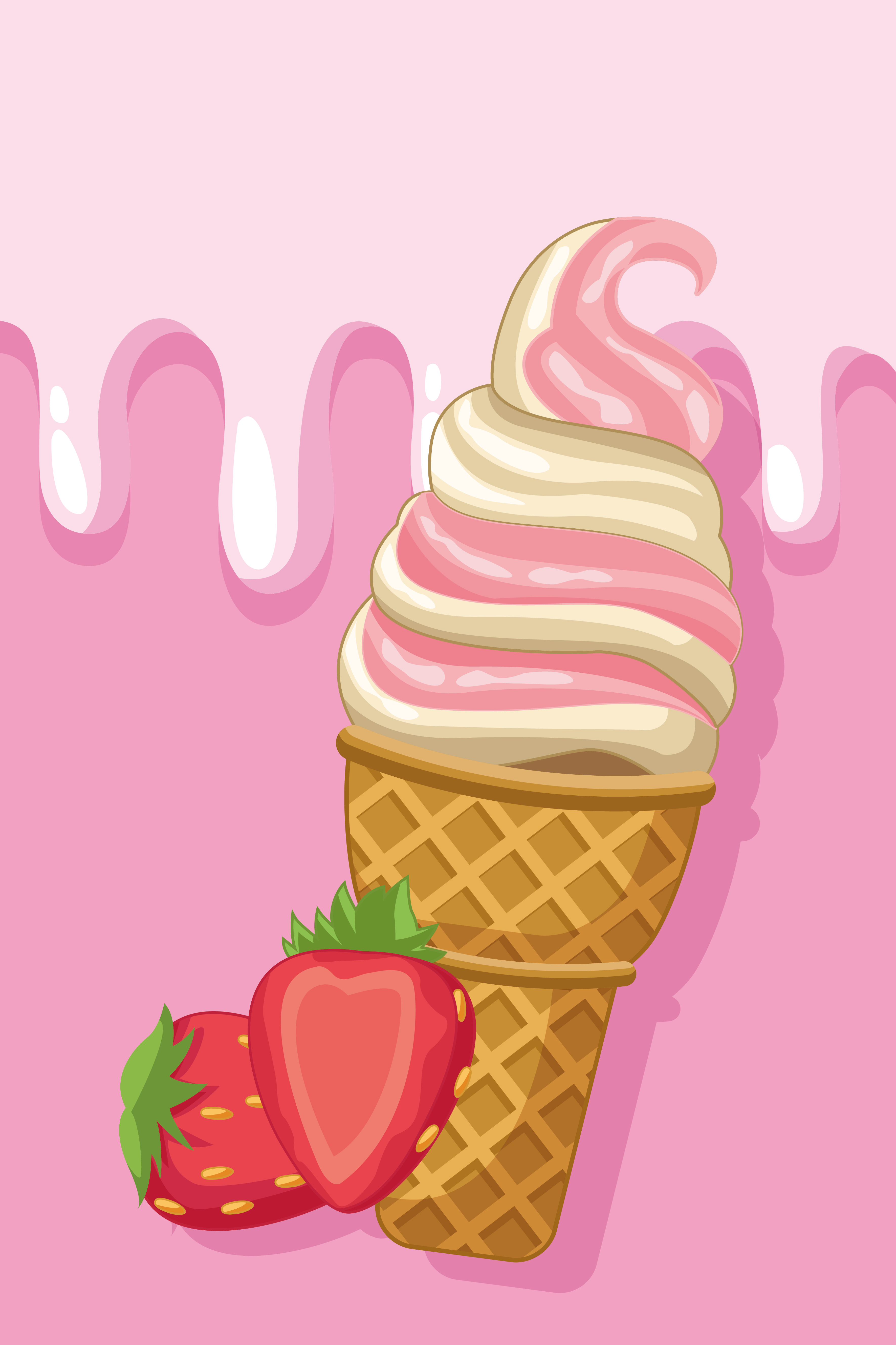 Ice Cream Cone Vector Illustration Ice Cream Cone Vector Illustration