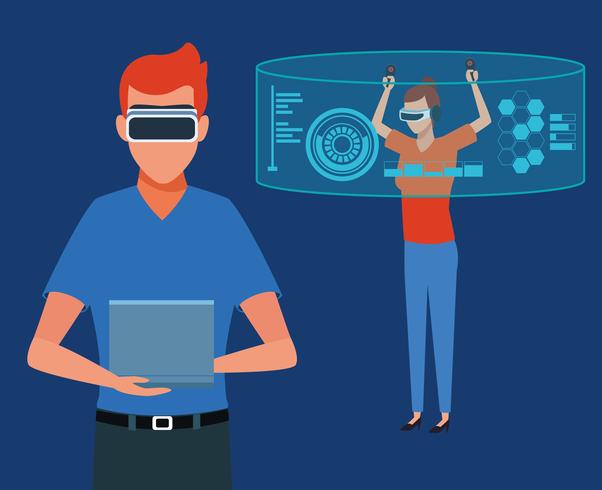 Virtual reality technology 655007 Vector Art at Vecteezy Virtual reality technology 655007 Vector Art at Vecteezy