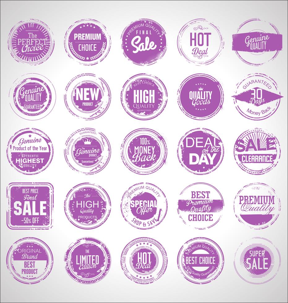 Collection of grunge rubber stamp 657116 Vector Art at Vecteezy