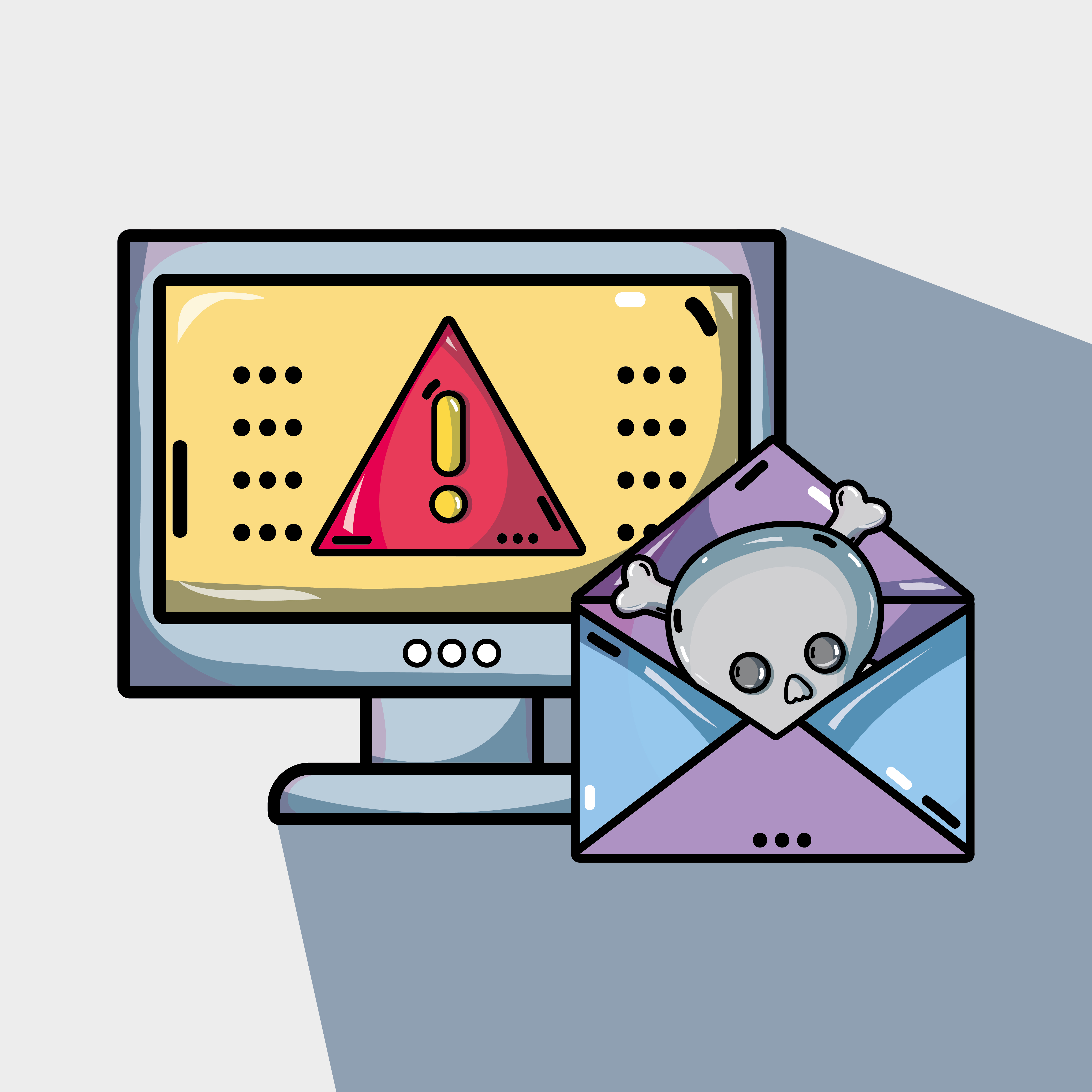 computer with virus in the system information 659109 Vector Art at Vecteezy