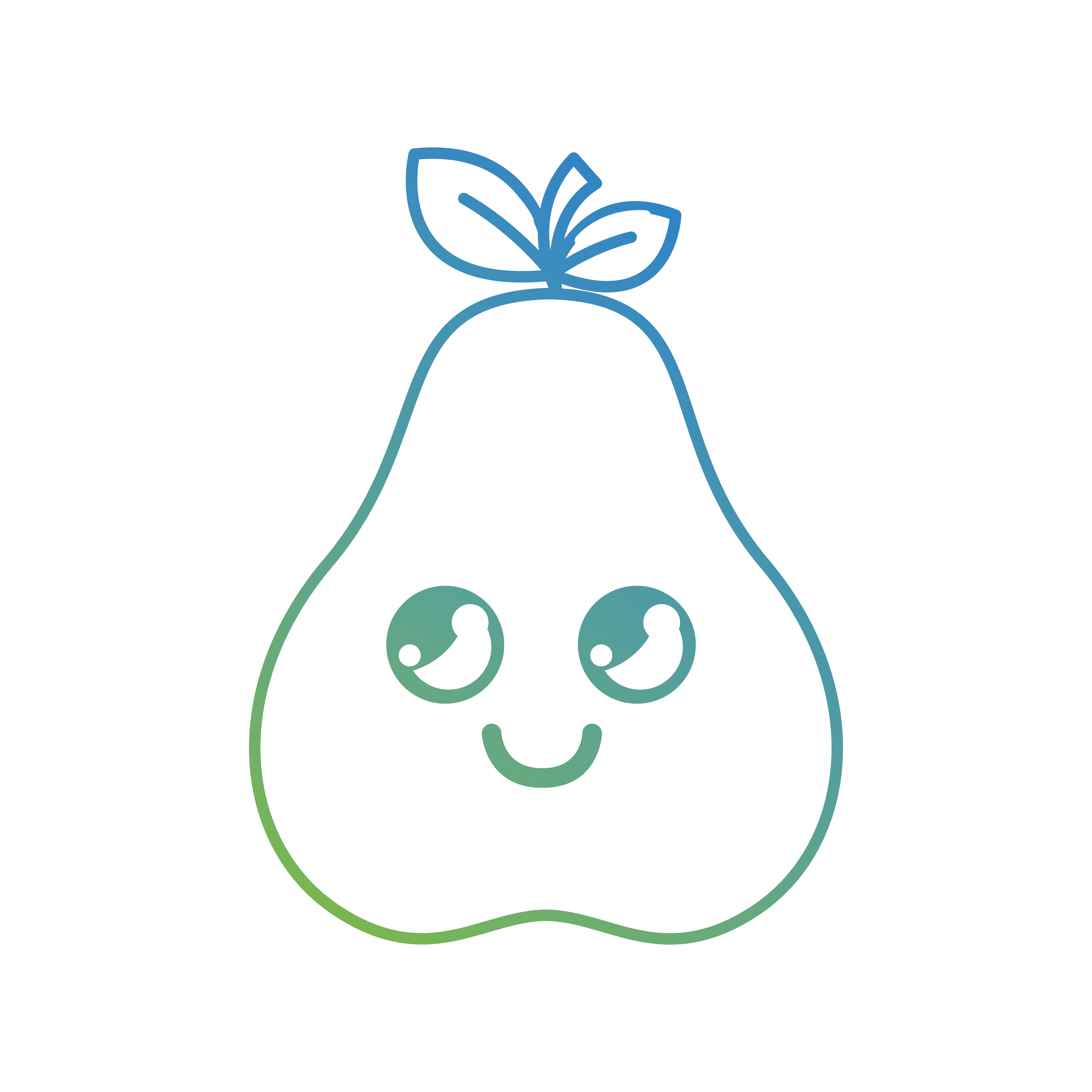 line kawaii cute happy pear fruit 659139 Vector Art at Vecteezy