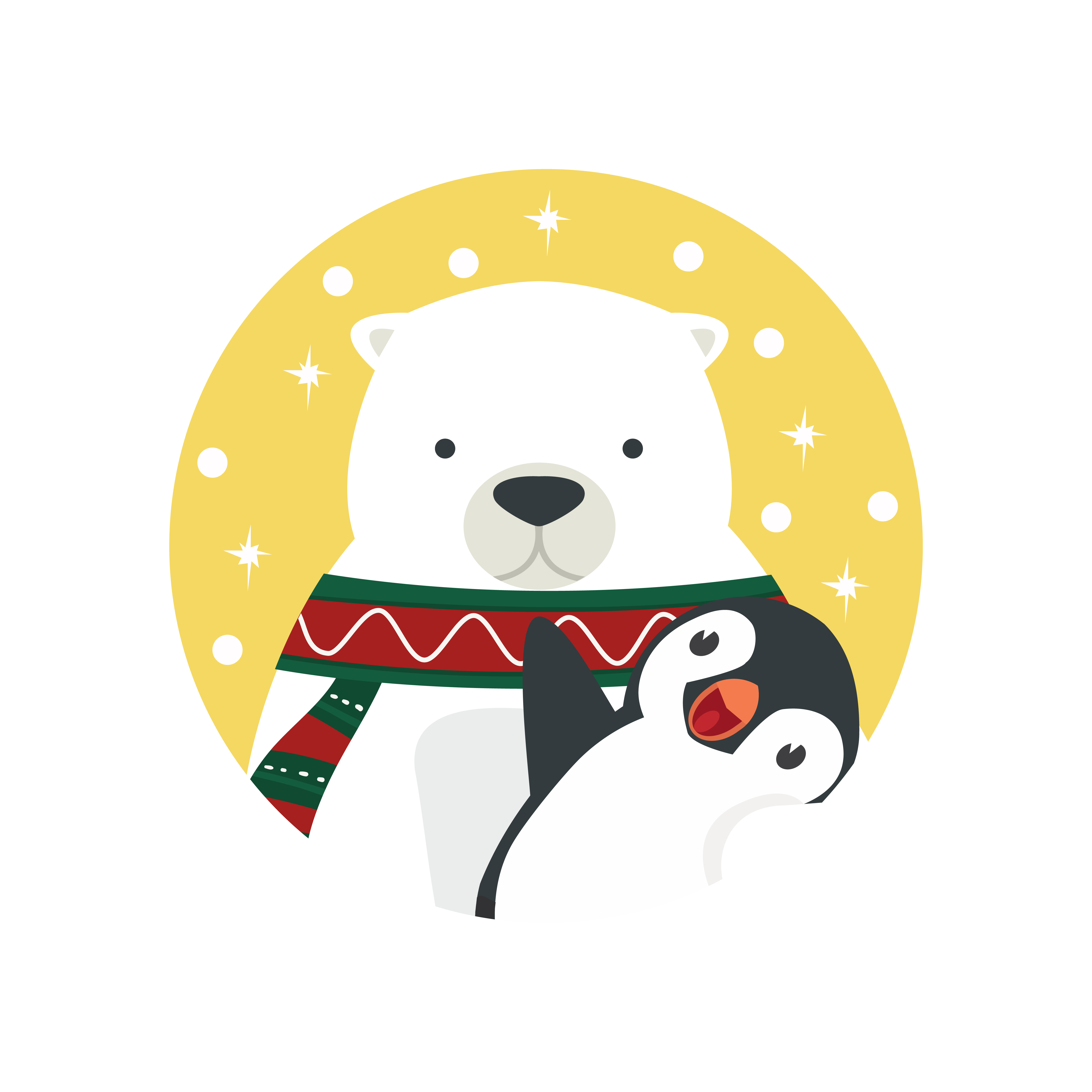 Polar Bear Hug Penguin 661351 Vector Art At Vecteezy