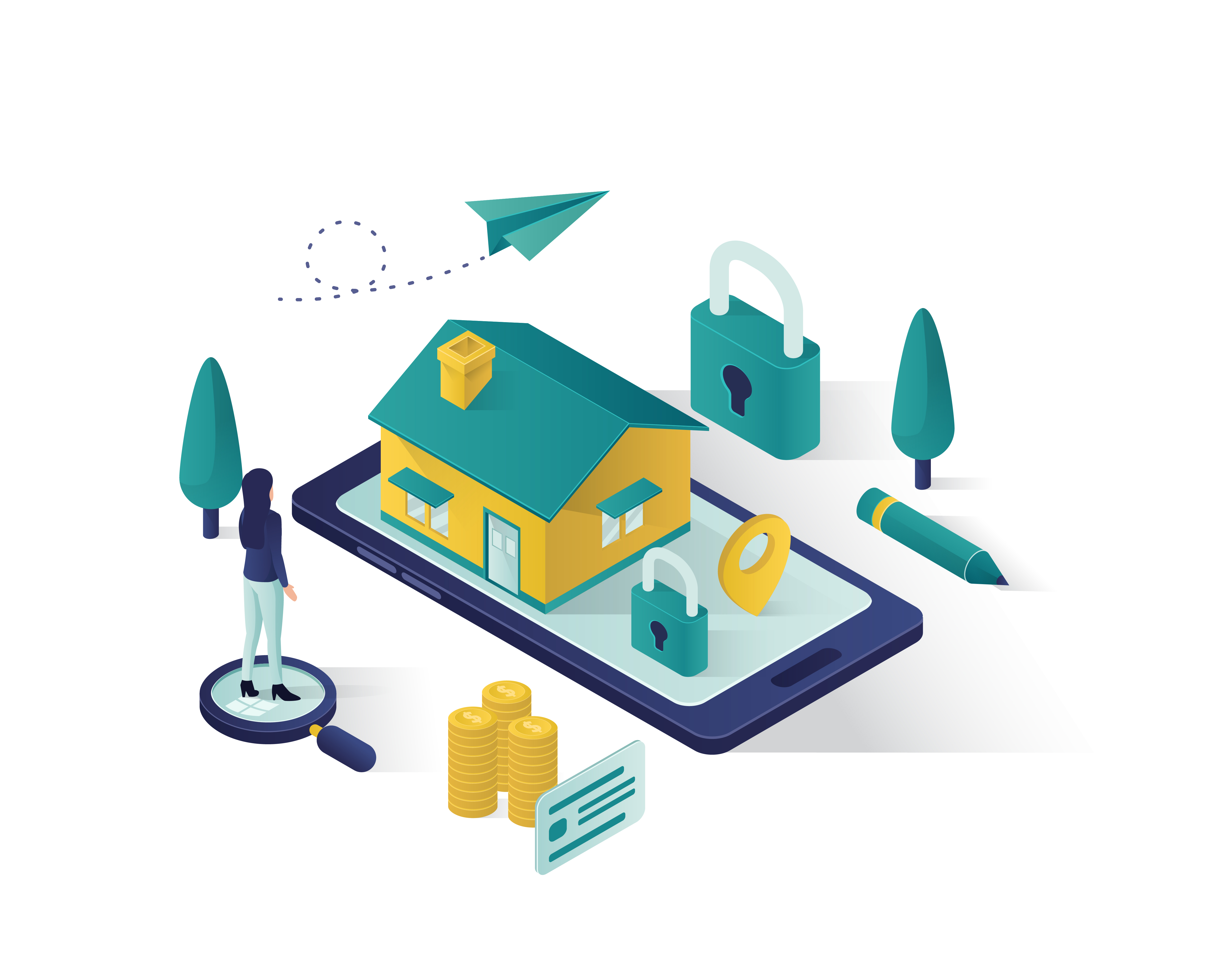 real estate isometric illustration vector graphic 661920 Vector Art at ... real estate isometric illustration vector graphic 661920 Vector Art at ...