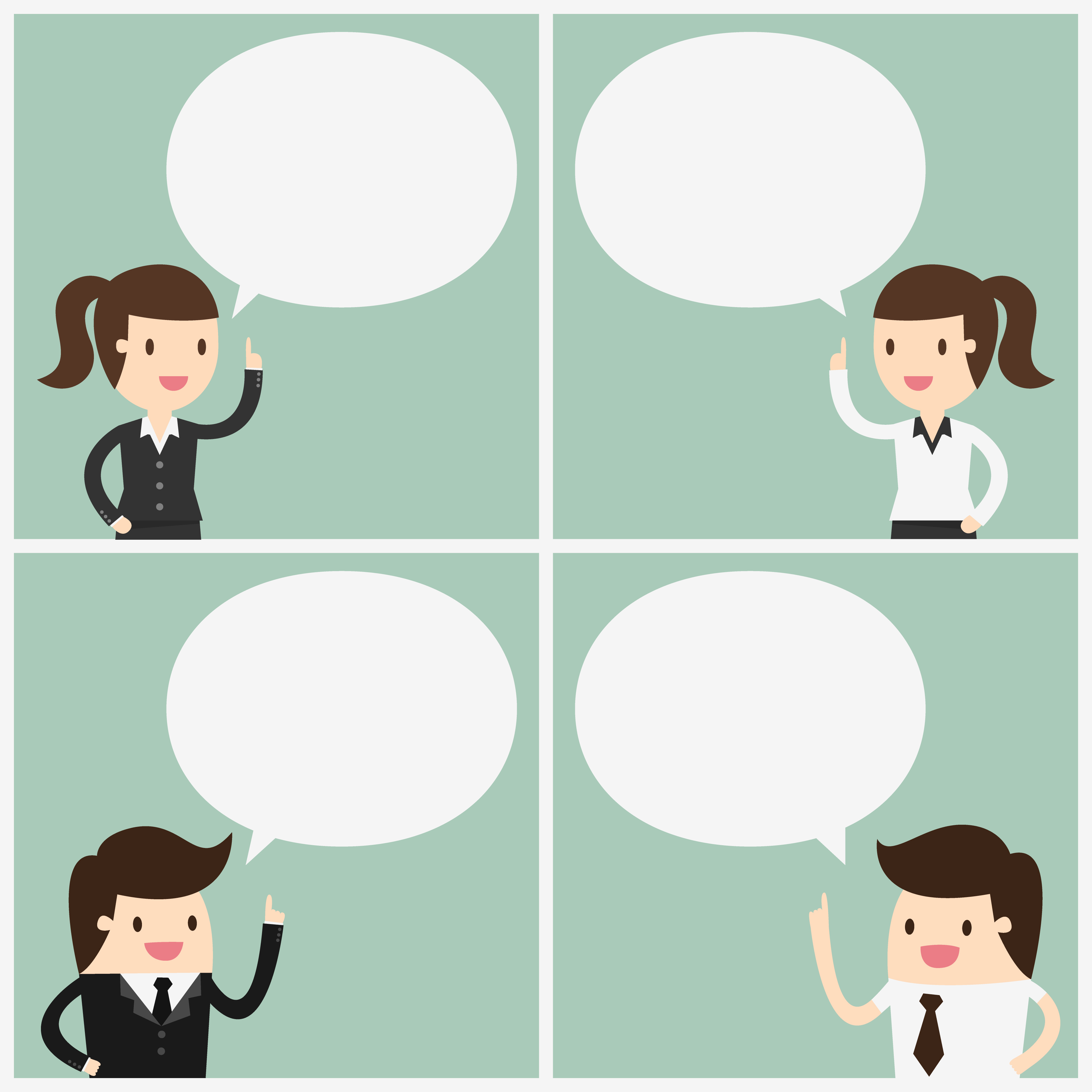 Business people with speech bubbles set 663996 Vector Art at Vecteezy Business people with speech bubbles set 663996 Vector Art at Vecteezy