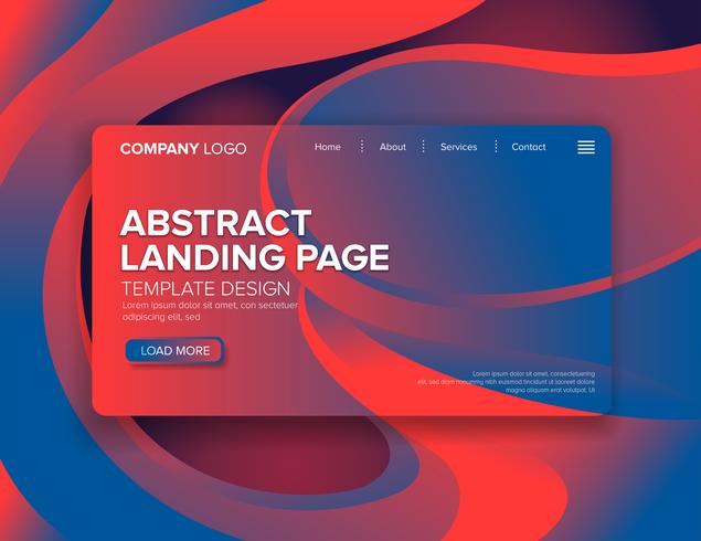 Landing Page Template Design 664513 Vector Art at Vecteezy