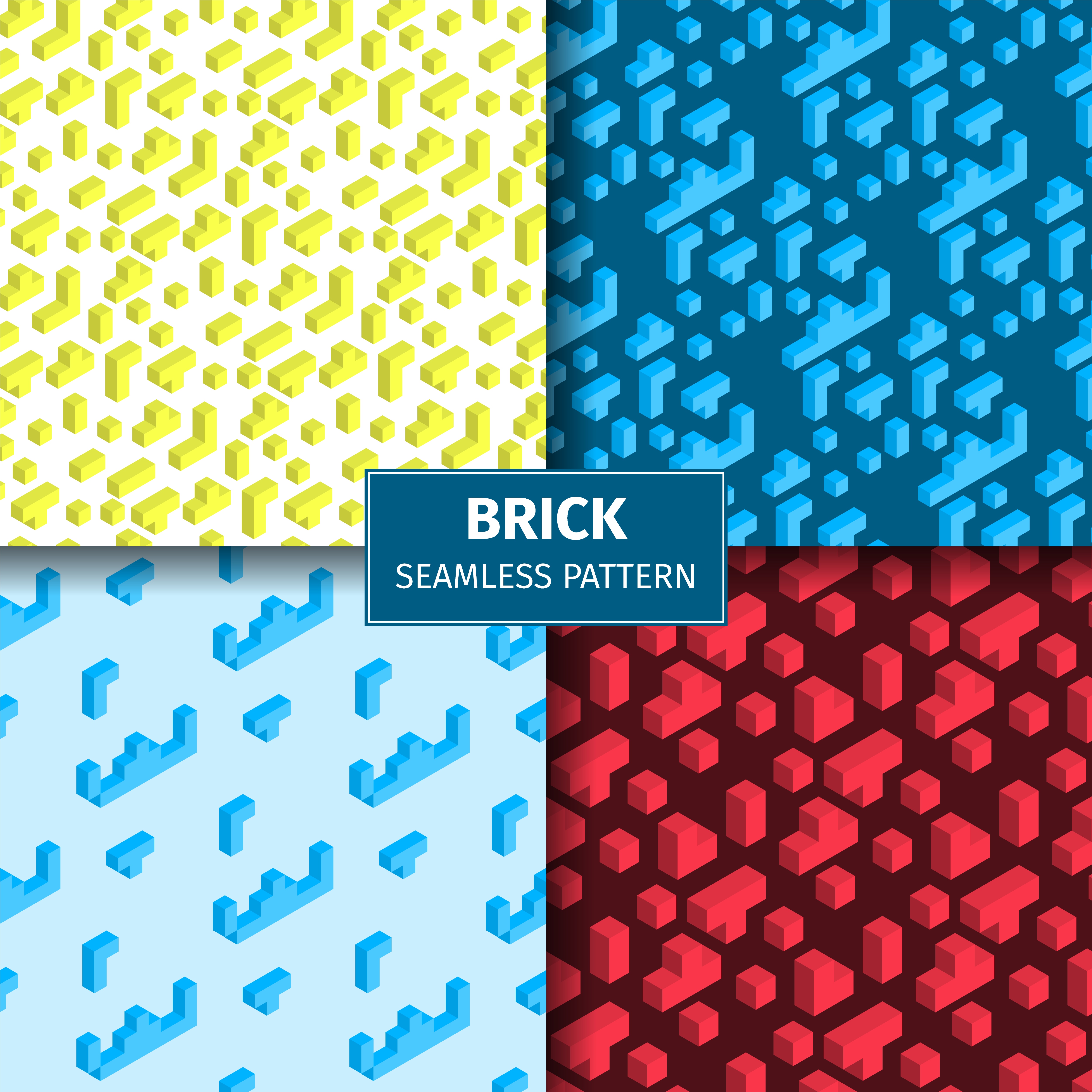 Playing Brick Pattern Set 664810 Vector Art at Vecteezy