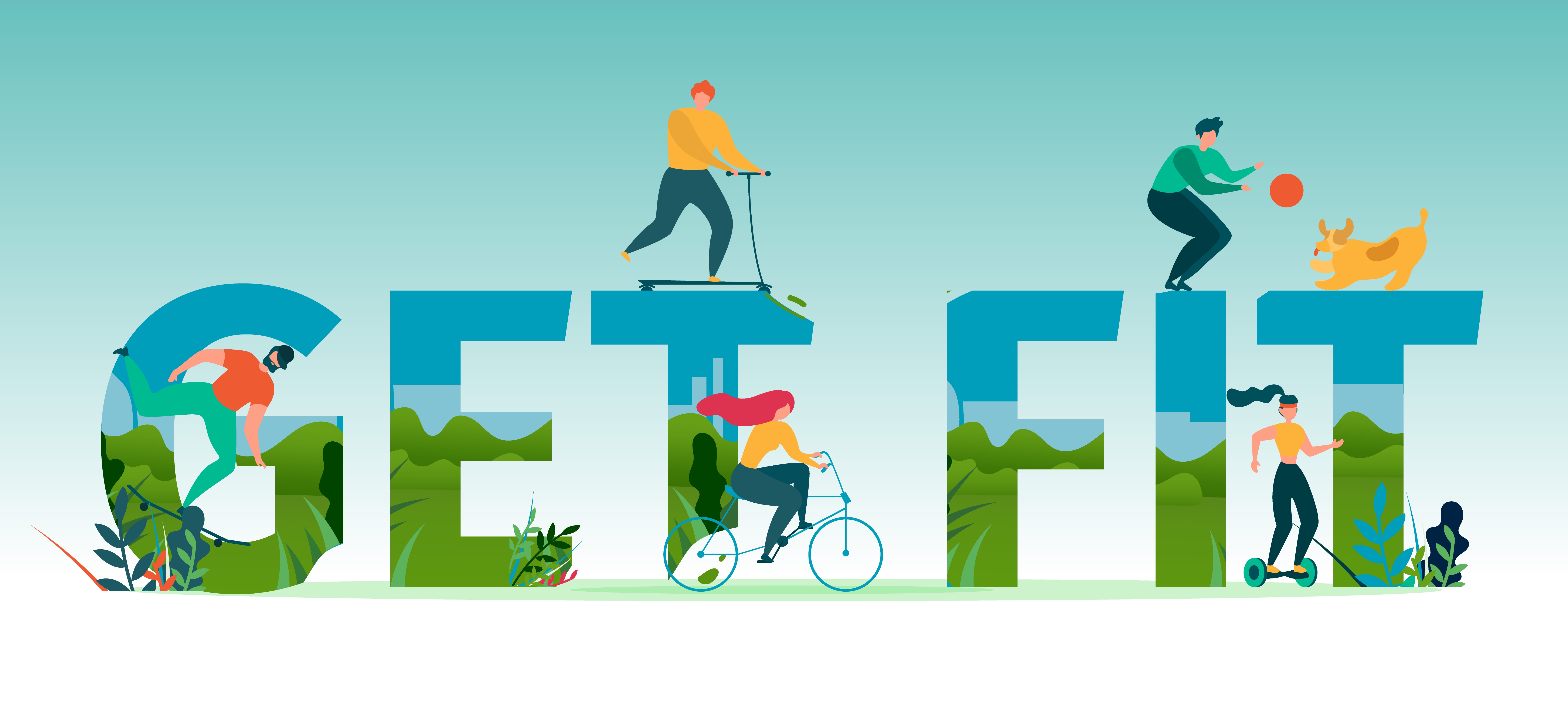 Get Fit Motivational Lettering 664877 Vector Art at Vecteezy