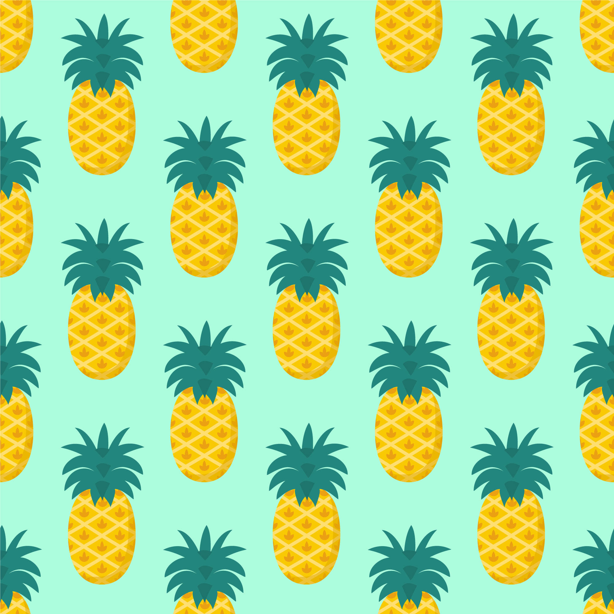 Seamless Pineapple Fruit Pattern Vector 665568 Vector Art At Vecteezy