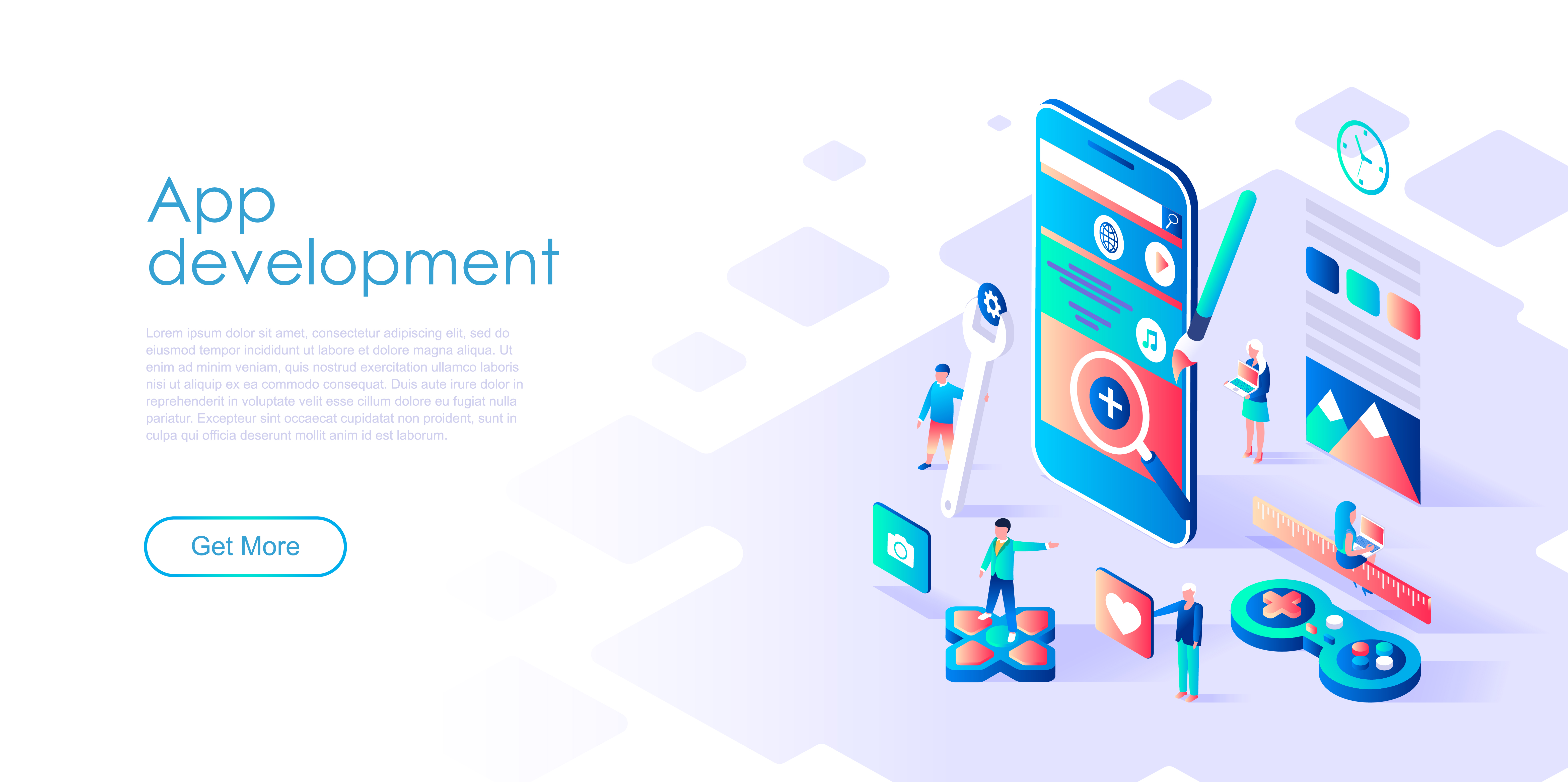 Isometric concept of App Development for banner and website 665645 ... Isometric concept of App Development for banner and website 665645 ...