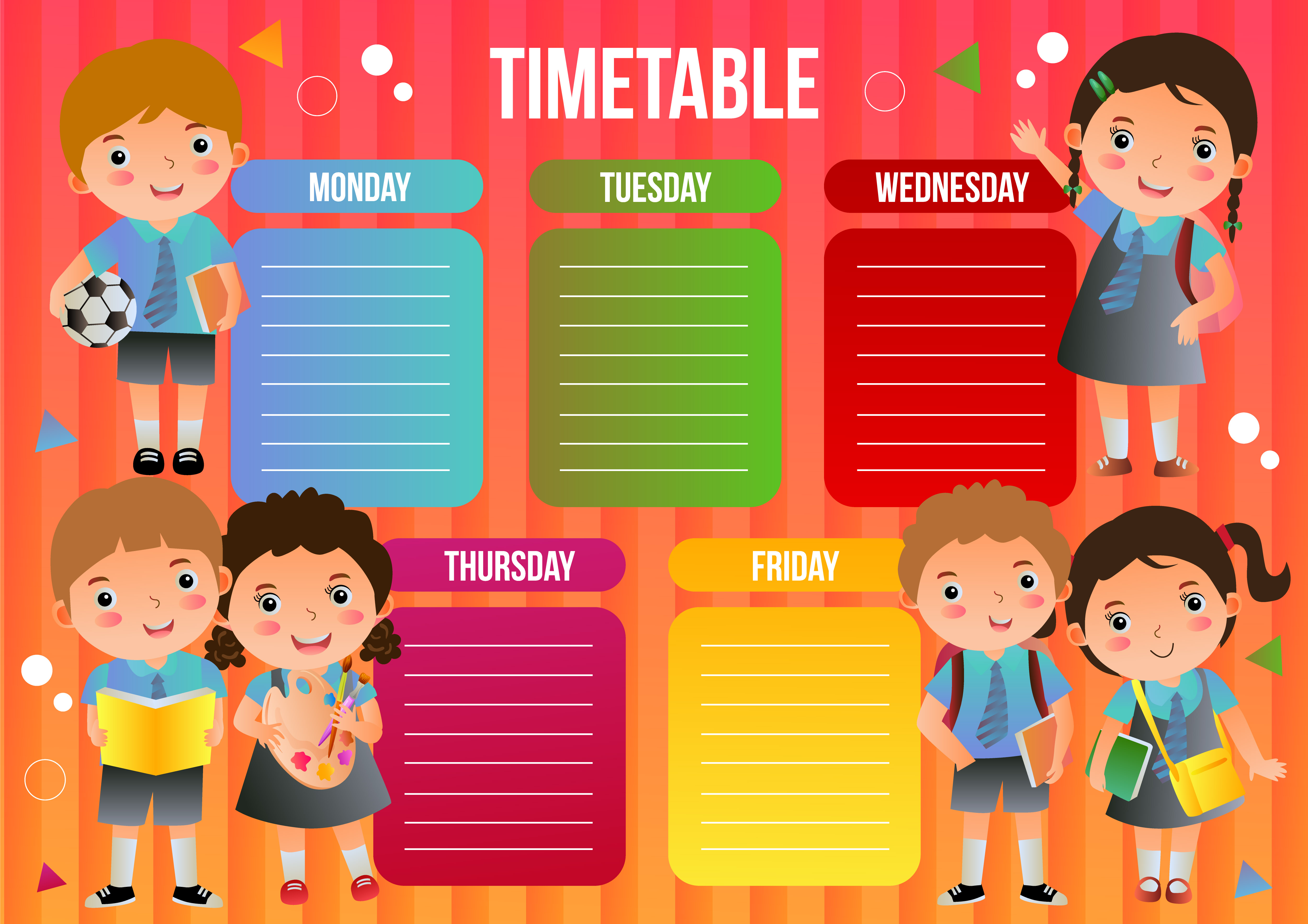 School Time Table With School Kids 665811 Vector Art At Vecteezy school-time-table-with-school-kids-665811-vector-art-at-vecteezy