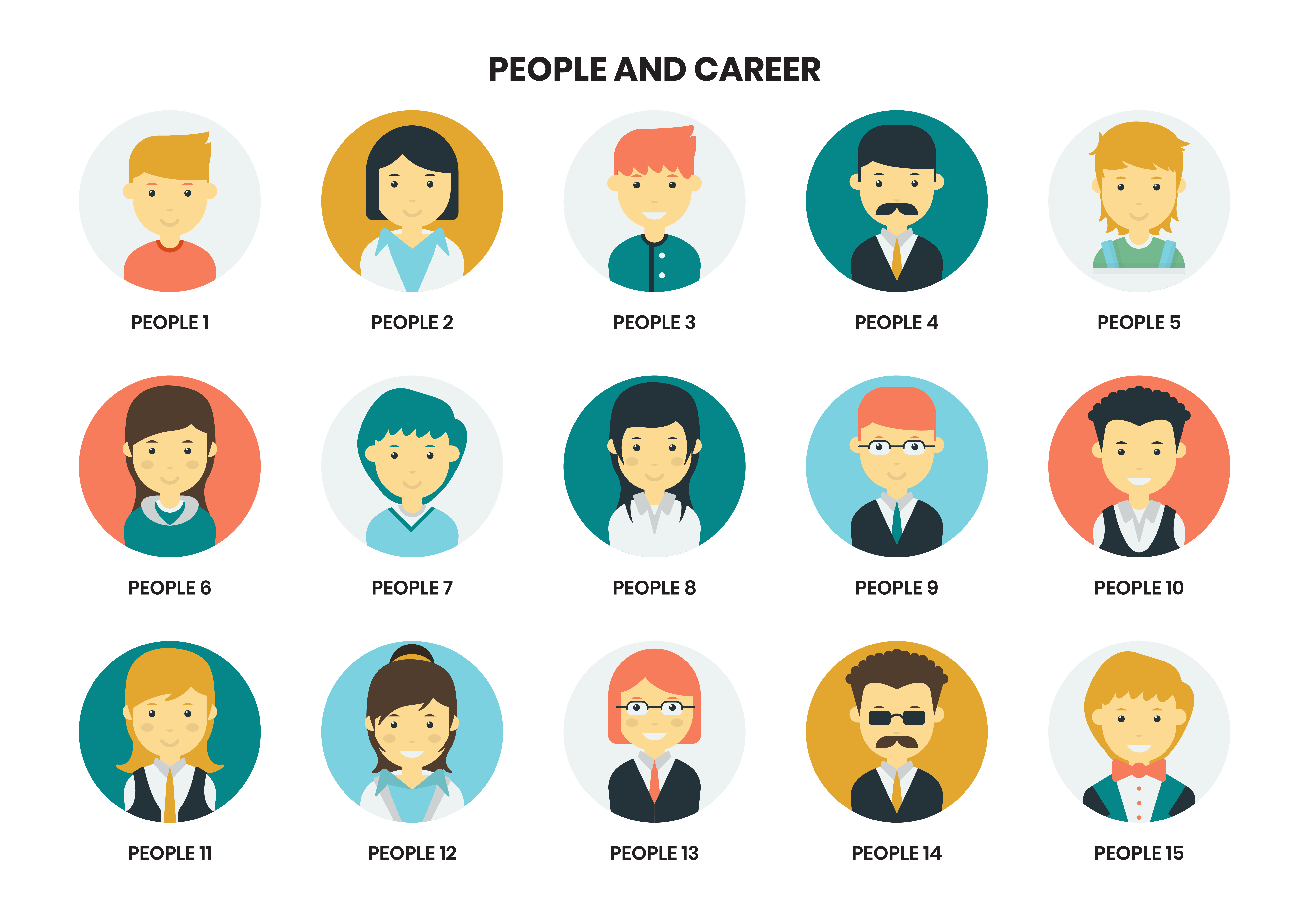 Different people icons set 666594 Vector Art at Vecteezy Different people icons set 666594 Vector Art at Vecteezy