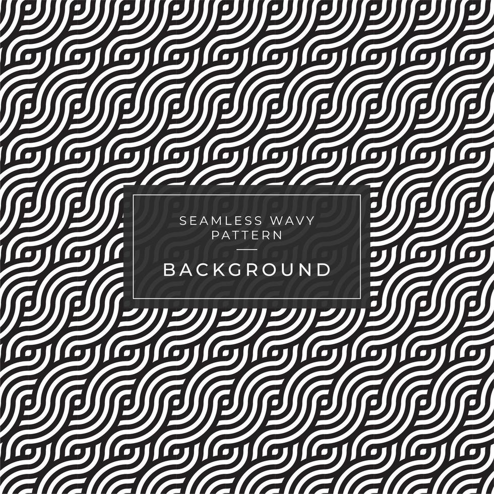 Geometric seamless monochrome repeating pattern with wavy lines 666677 ...
