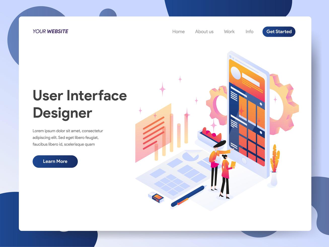 User Interface Designer Isometric Illustration 667290 Vector Art at Vecteezy